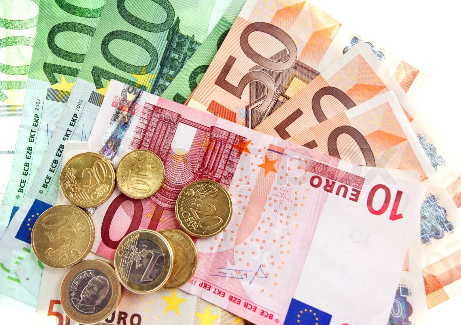 Euro-Bargeld . | Stock Bild | Colourbox