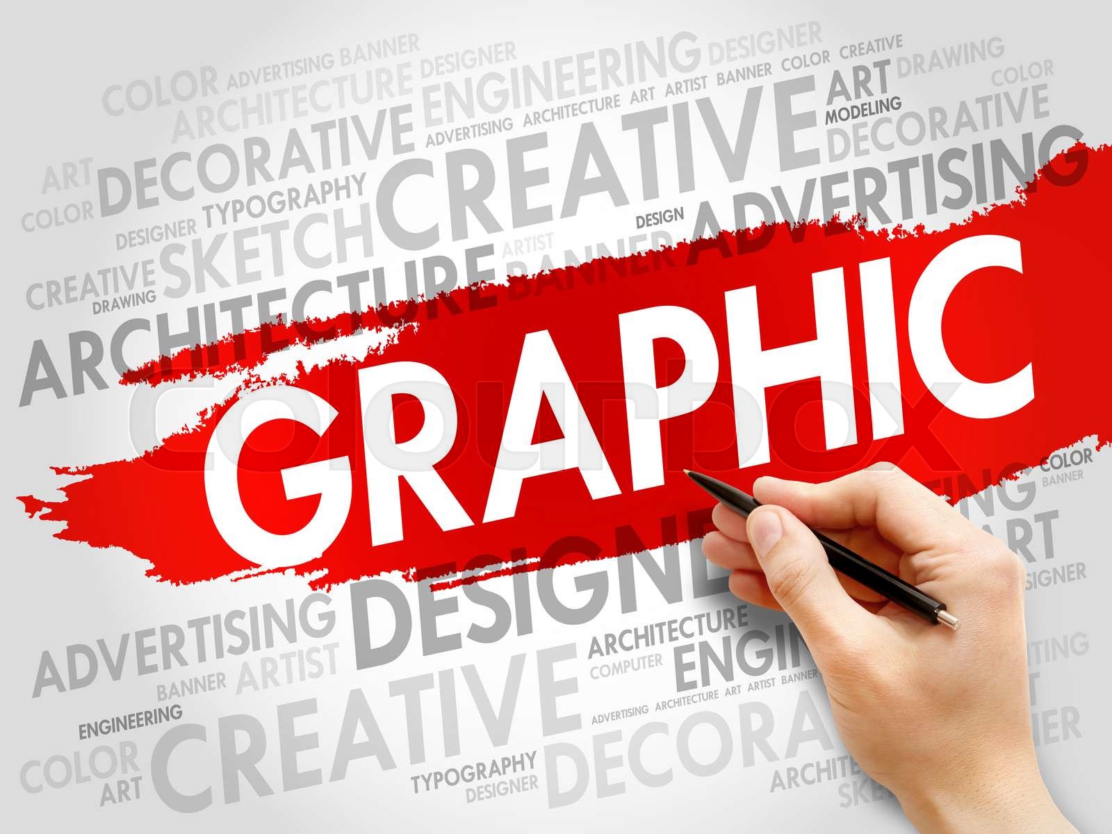 GRAPHIC word cloud | Stock image | Colourbox