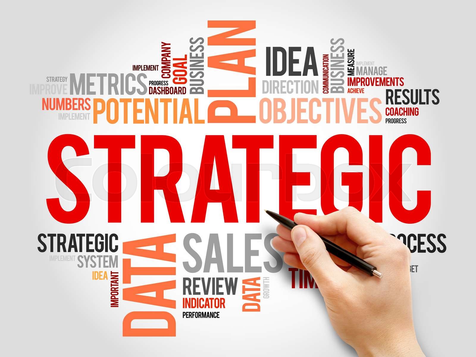 Strategic word cloud | Stock image | Colourbox