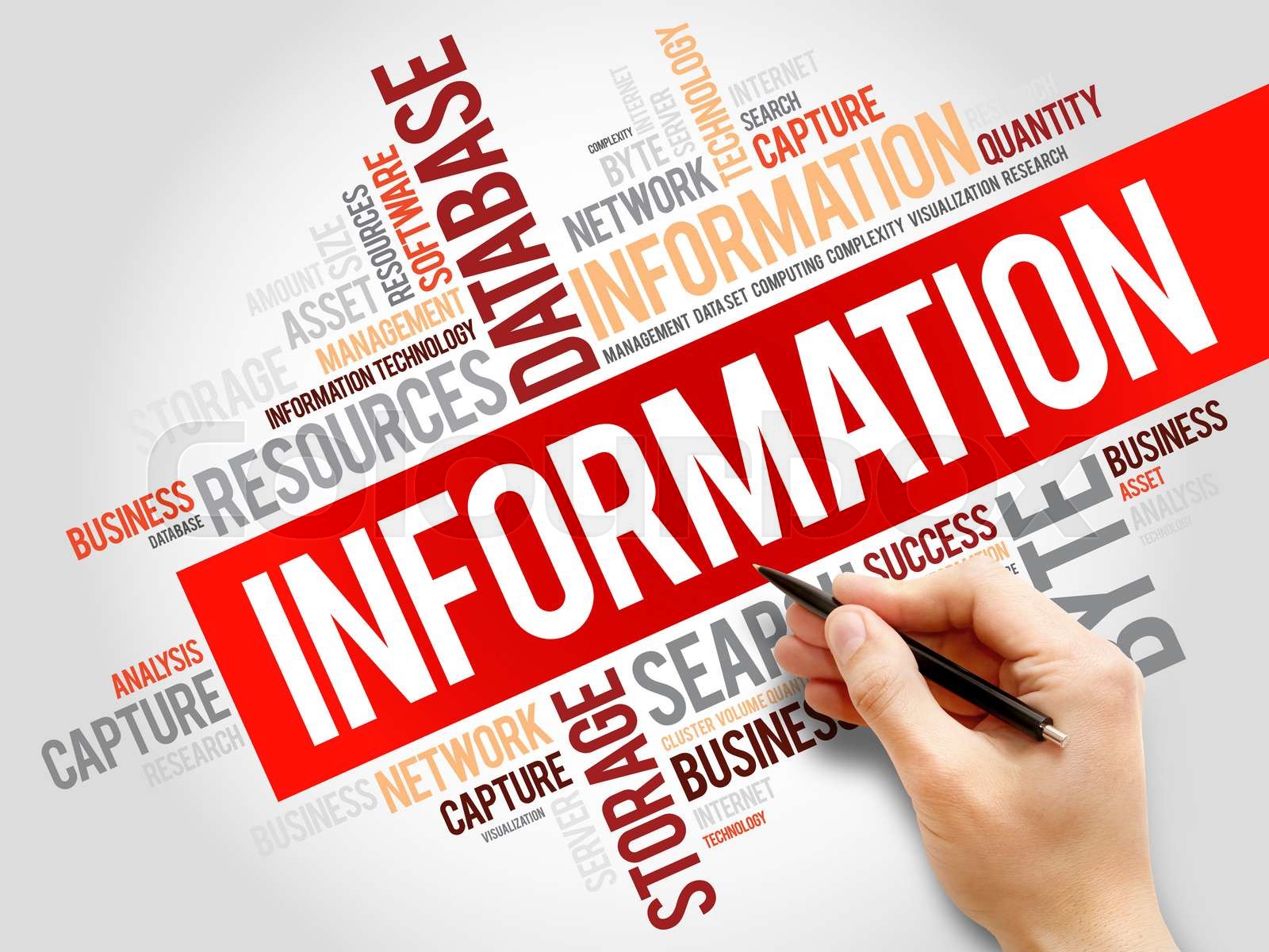 Information word cloud | Stock image | Colourbox