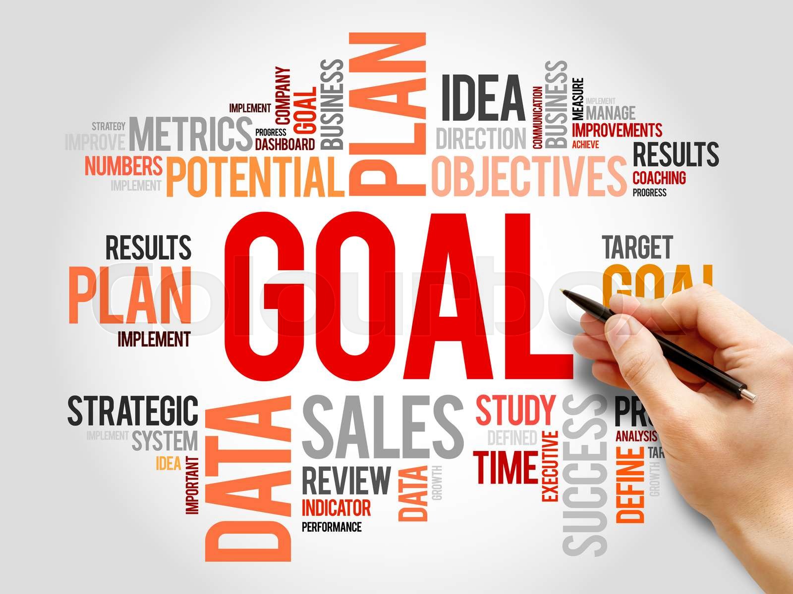 Goal word cloud | Stock image | Colourbox