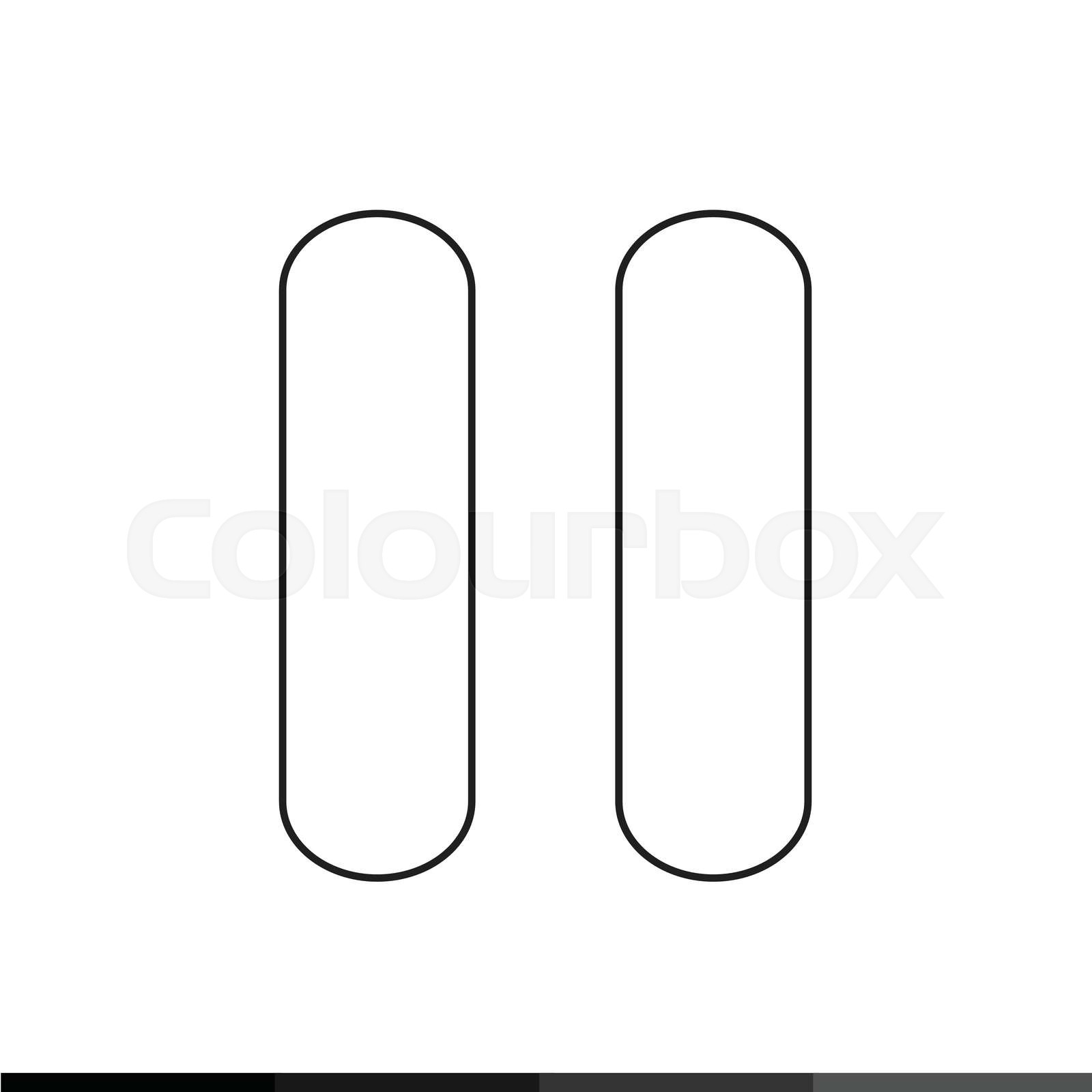 Pause Button Icon Illustration design | Stock vector | Colourbox