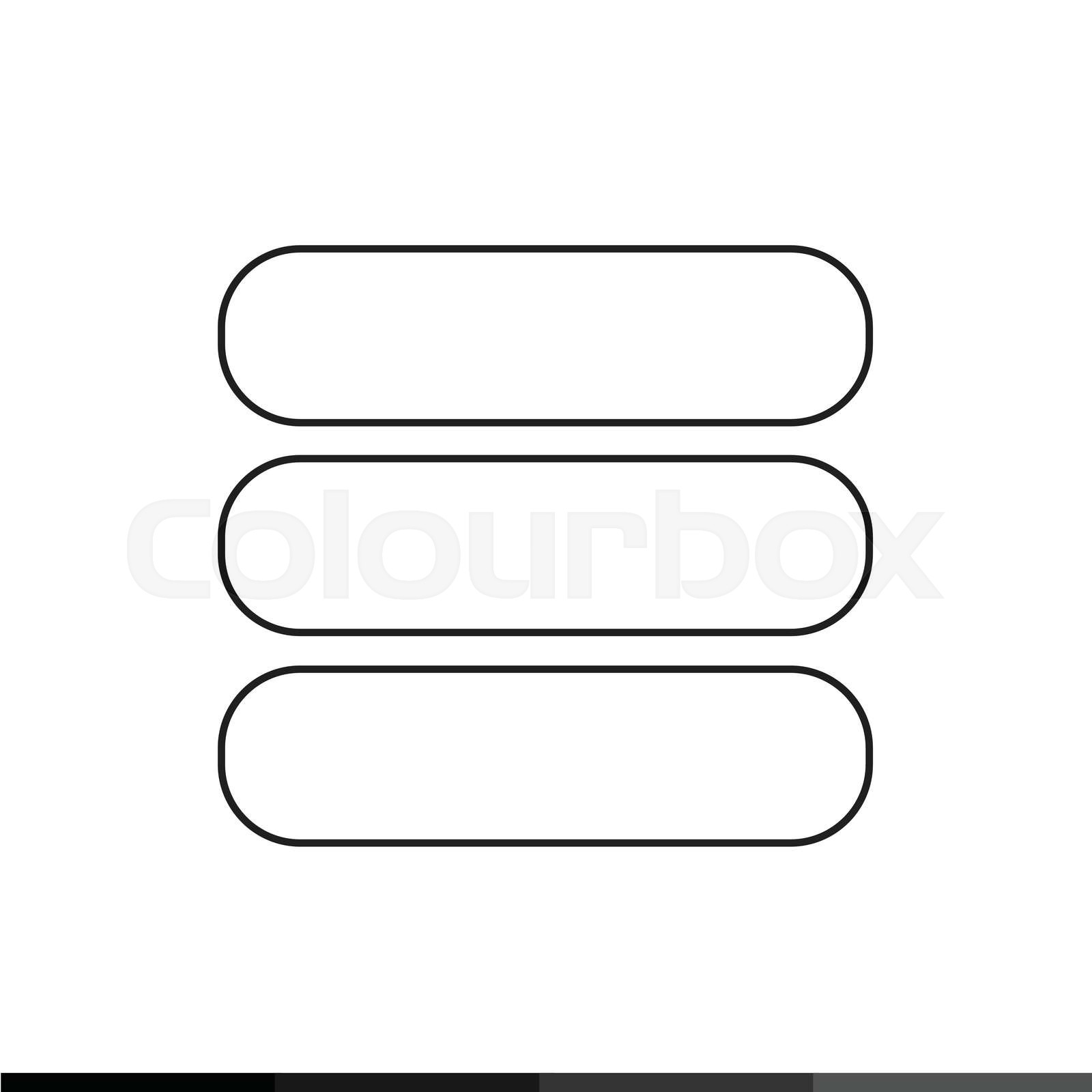 Menu Button Icon Illustration Design Stock Vector Colourbox