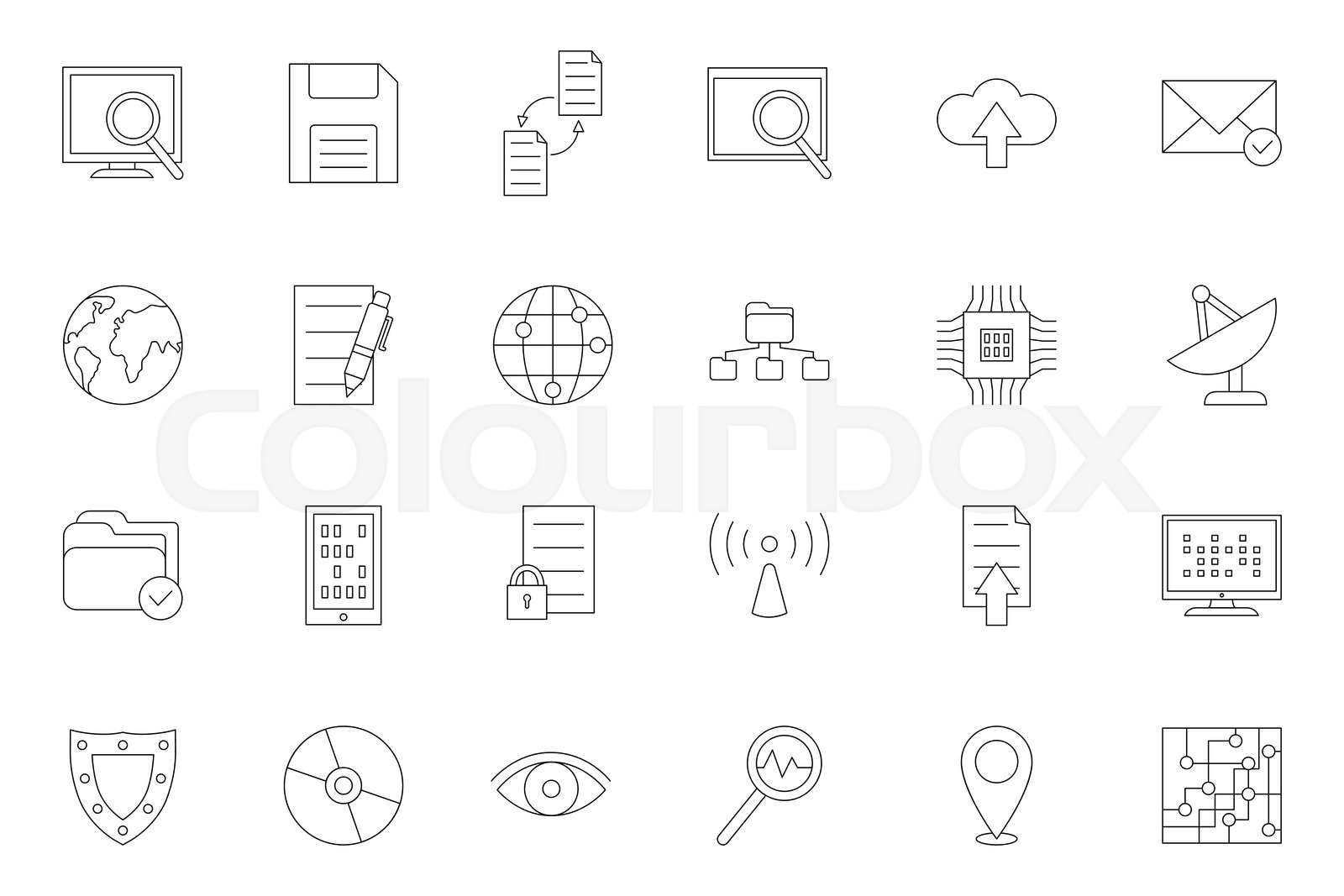 IT technology black icons set | Stock vector | Colourbox