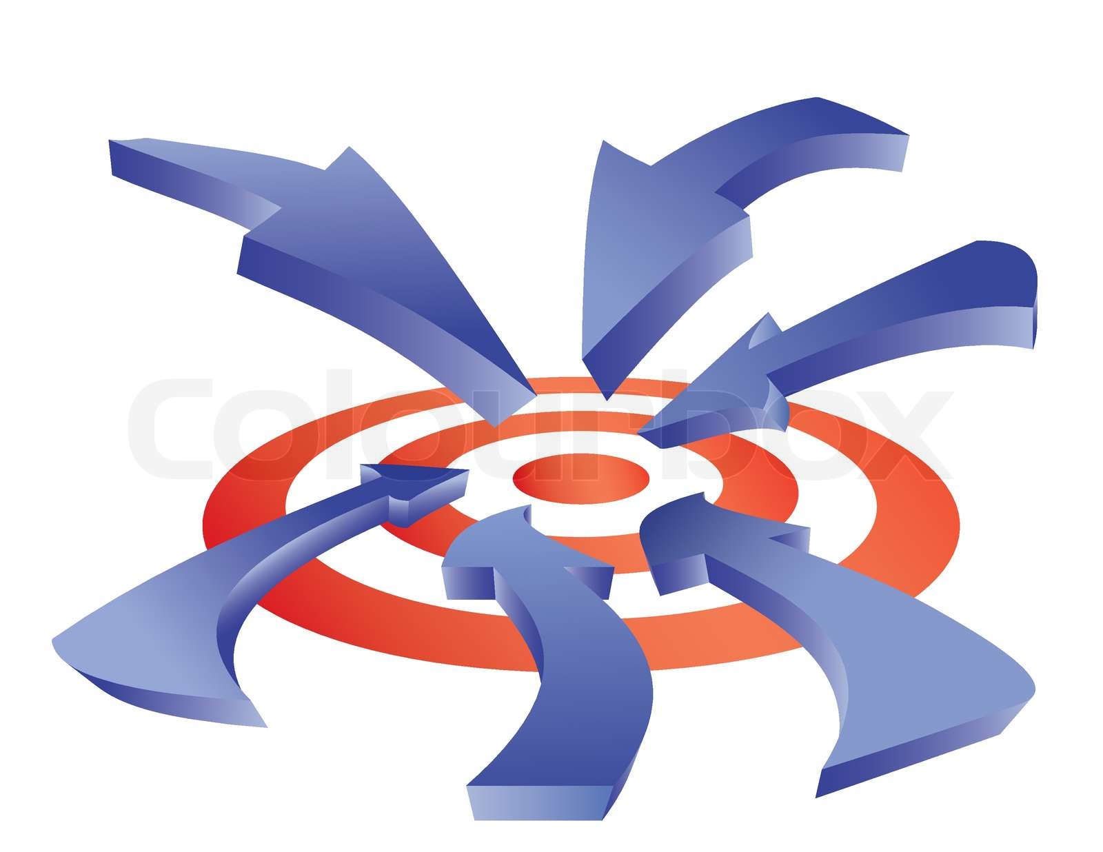 Set of arrows aiming the target | Stock vector | Colourbox