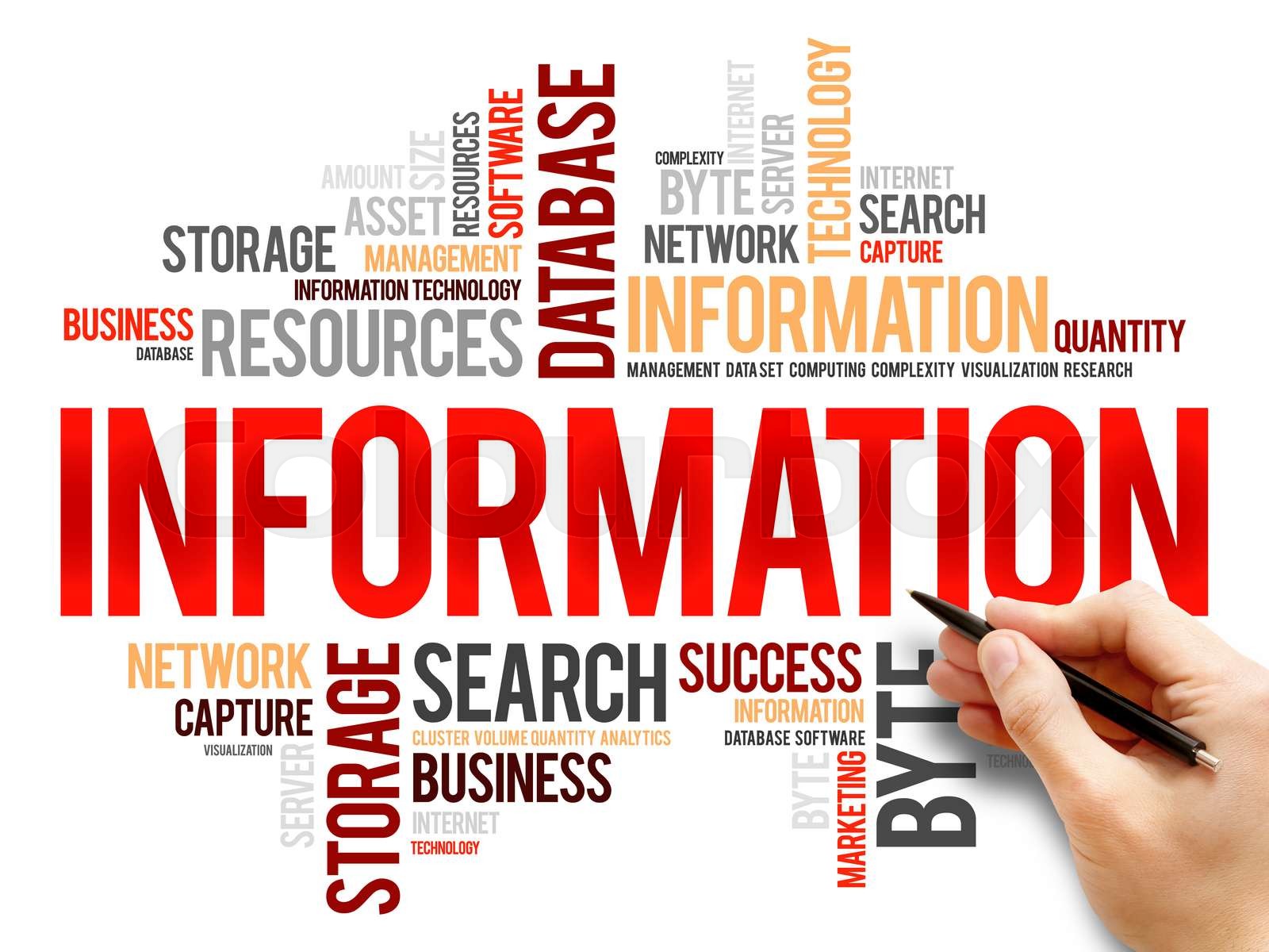 Information word cloud | Stock image | Colourbox