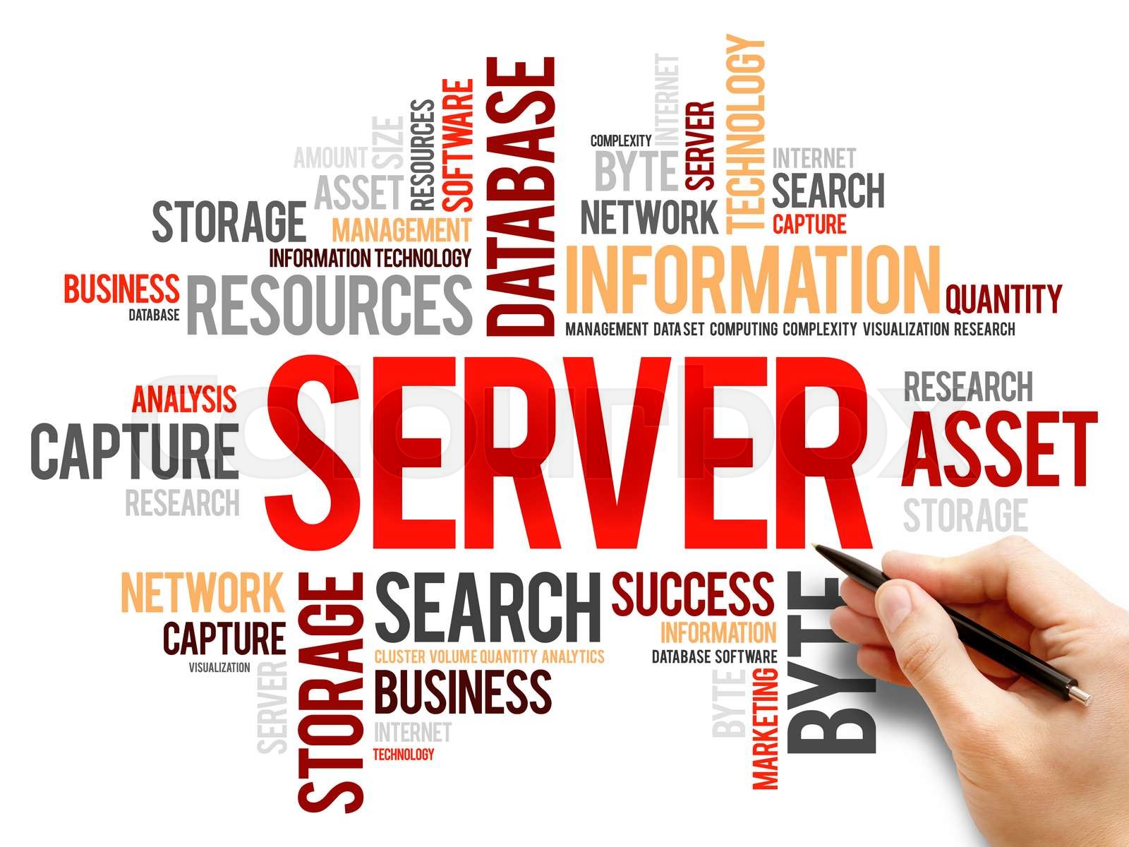 Server word cloud | Stock image | Colourbox