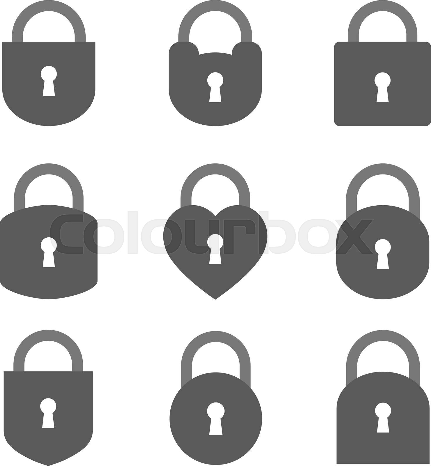 schloss, icon, form | Stock-Vektor | Colourbox