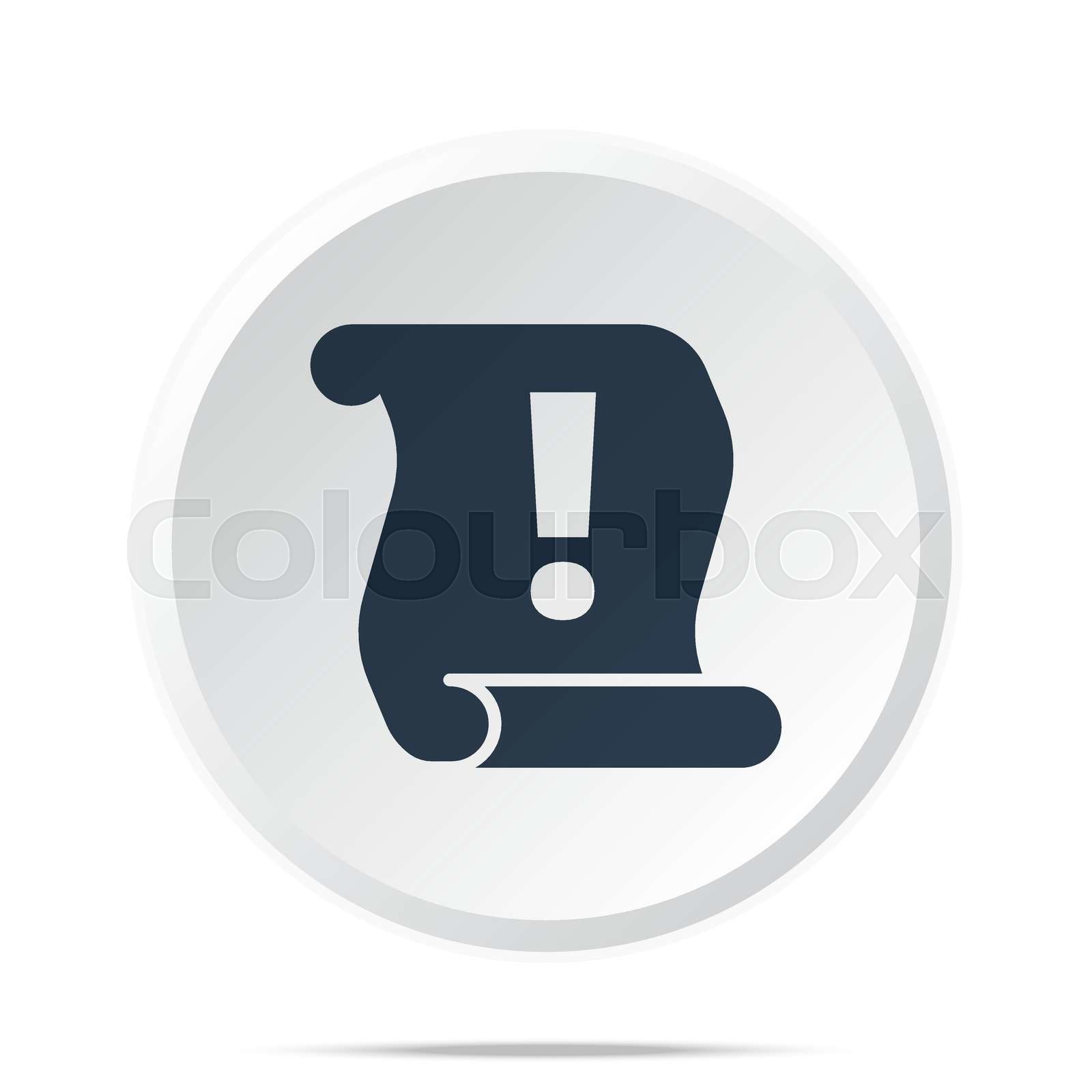 Black Important Information icon on white web button | Stock vector ...