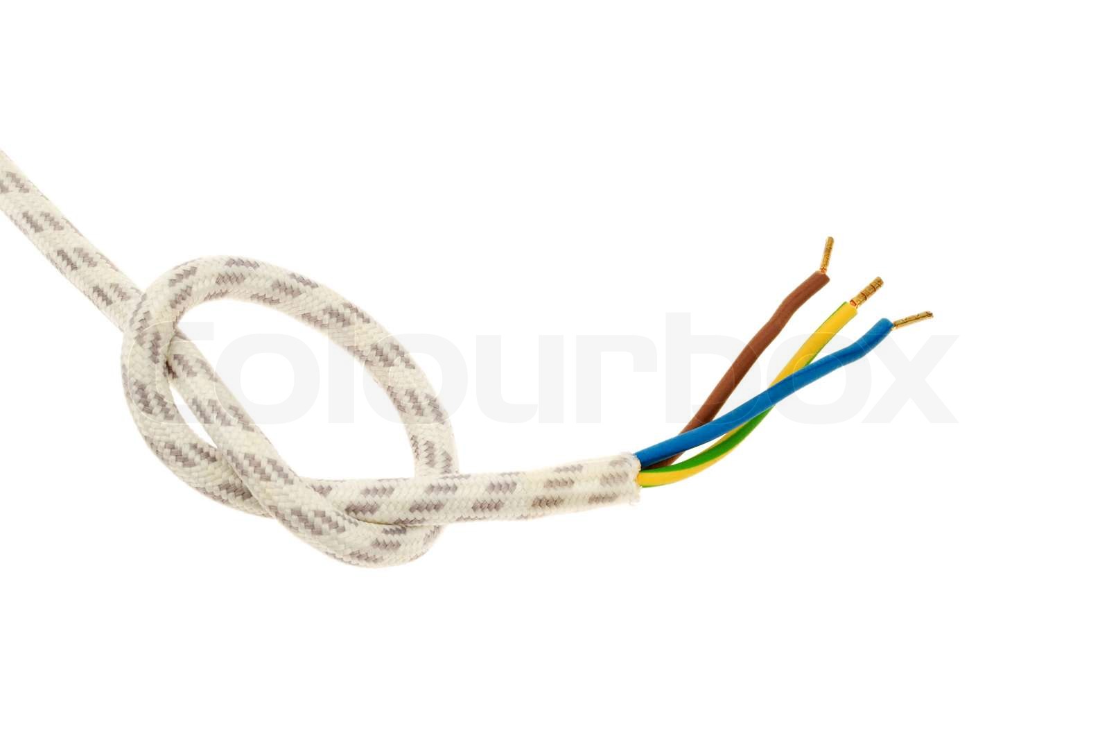 En ledning med strøm stik til elektrisk energi . | Stock foto | Colourbox