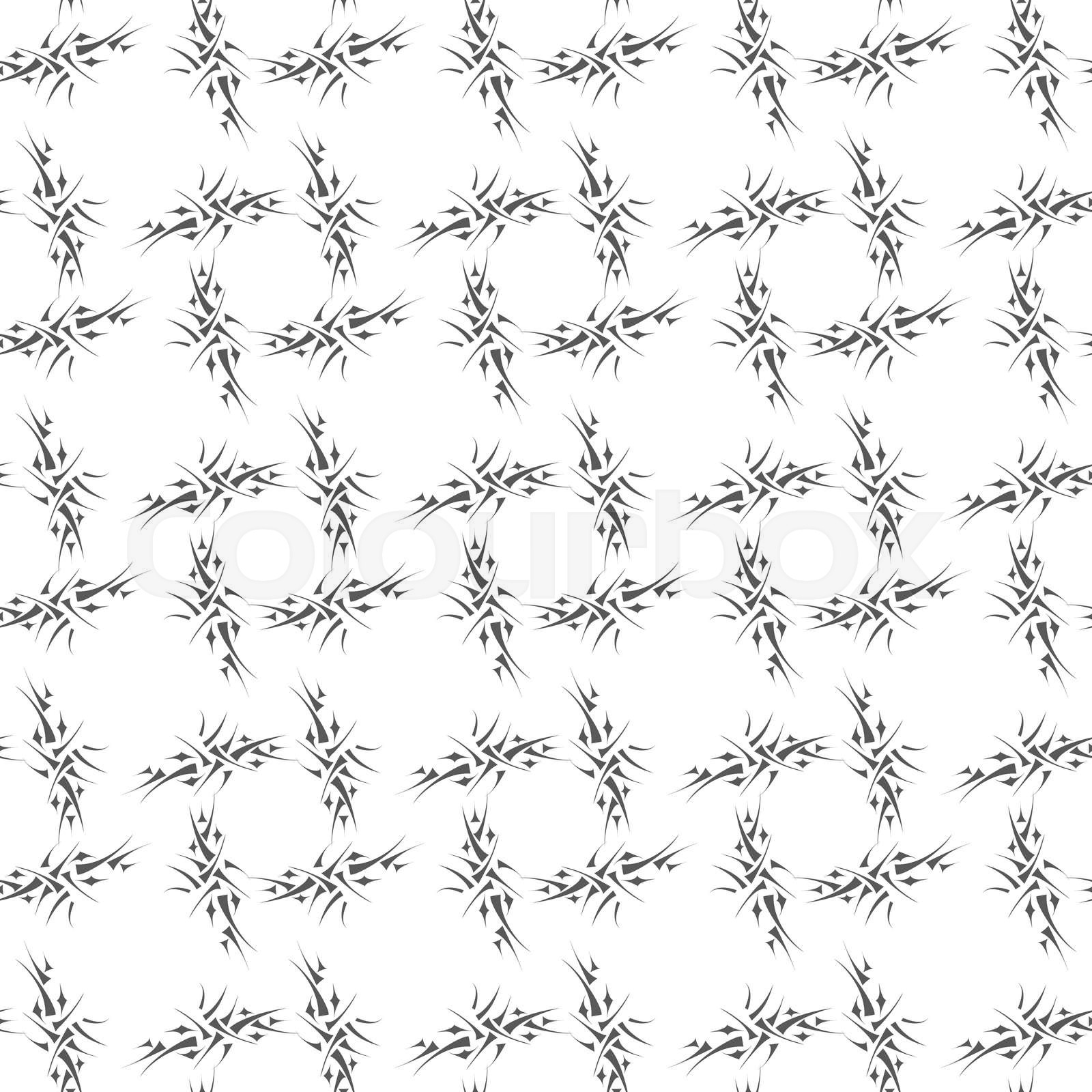 Abstract seamless pattern with stylized thorns | Stock vector | Colourbox