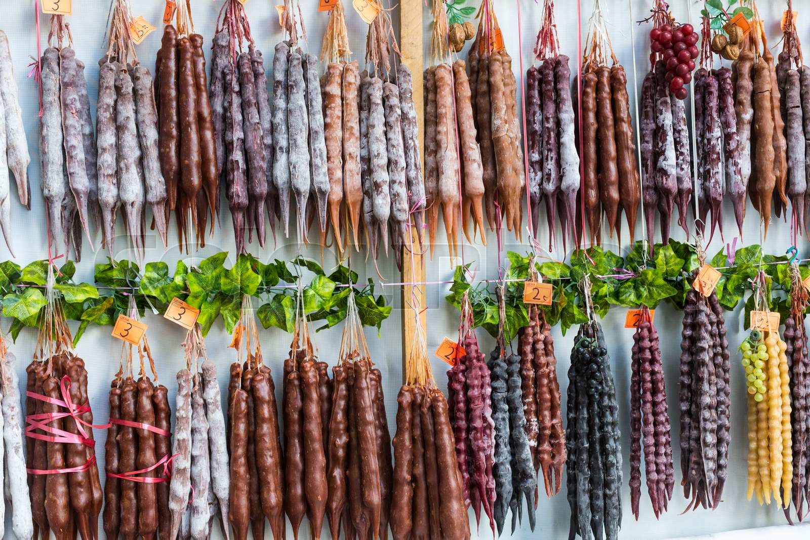 Churchkhela. Traditional Georgian candy | Stock image | Colourbox