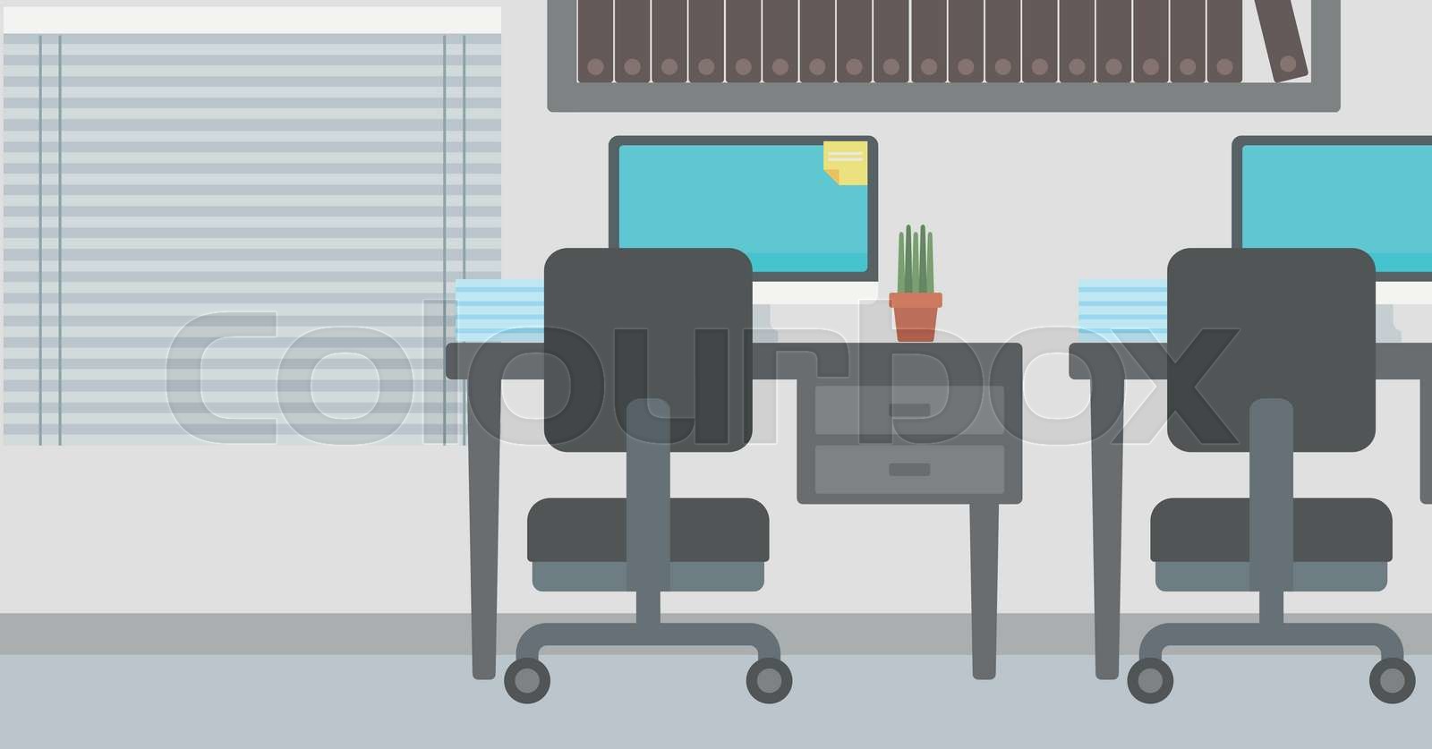 Background of office workplace. | Stock vector | Colourbox