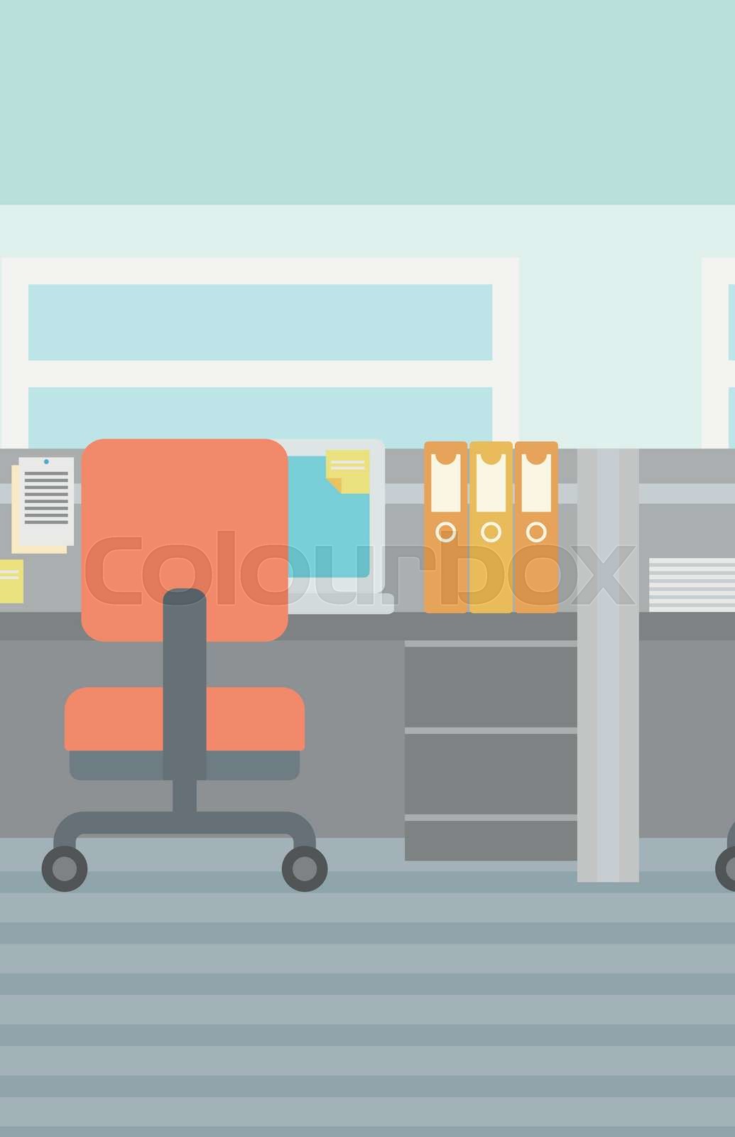 Background of office workplace. | Stock vector | Colourbox