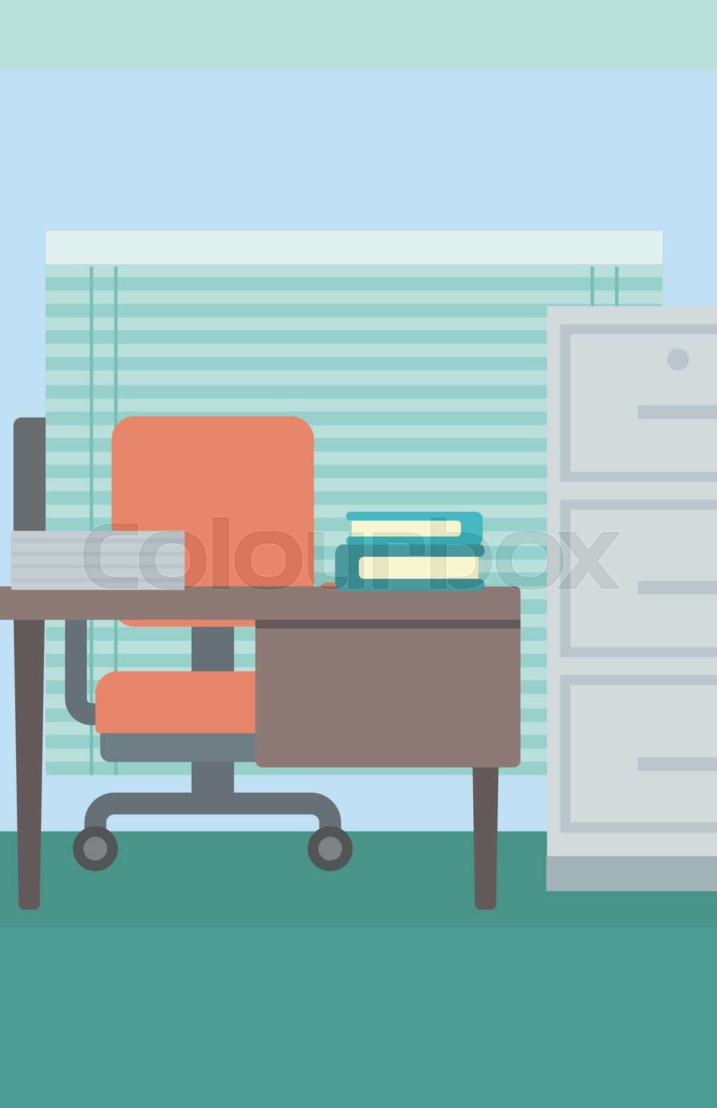 Background of office workplace. | Stock vector | Colourbox