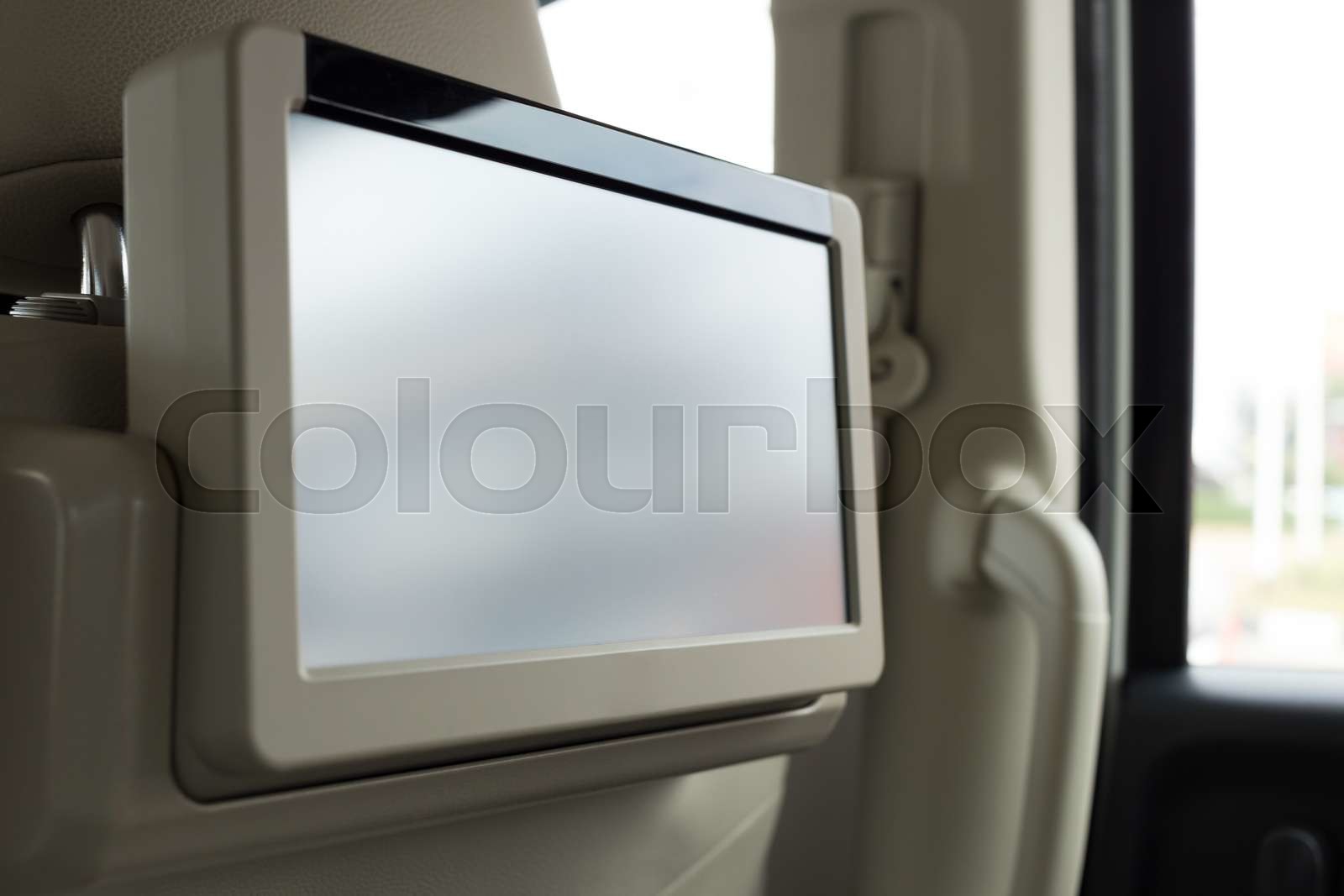 small tv led portable interior in car | Stock image | Colourbox