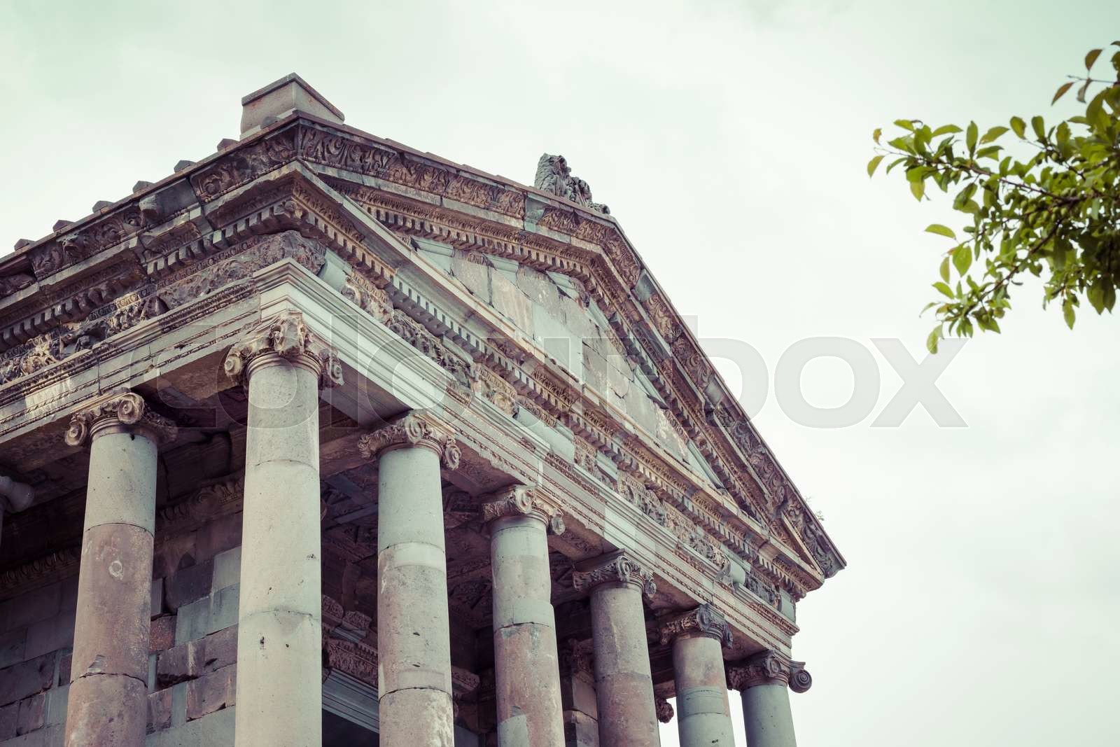 Ancient Garni pagan Temple, the hellenistic temple in Armenia | Stock ...
