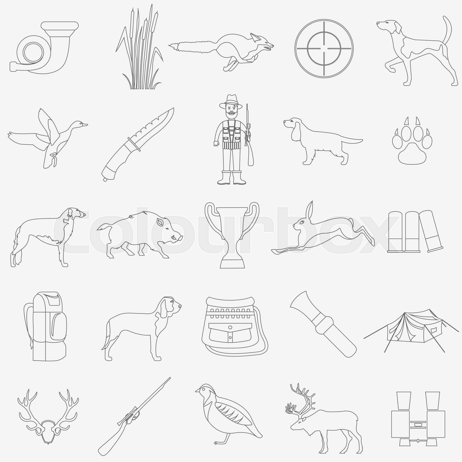 jagdhund, jagd, symbol | Stock-Vektor | Colourbox