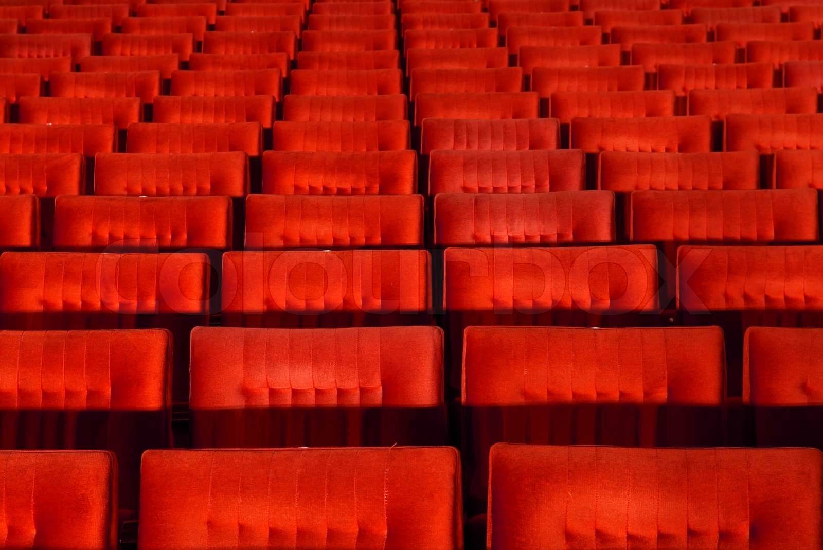 Red concert hall, opera or theatre seats. | Stock image | Colourbox