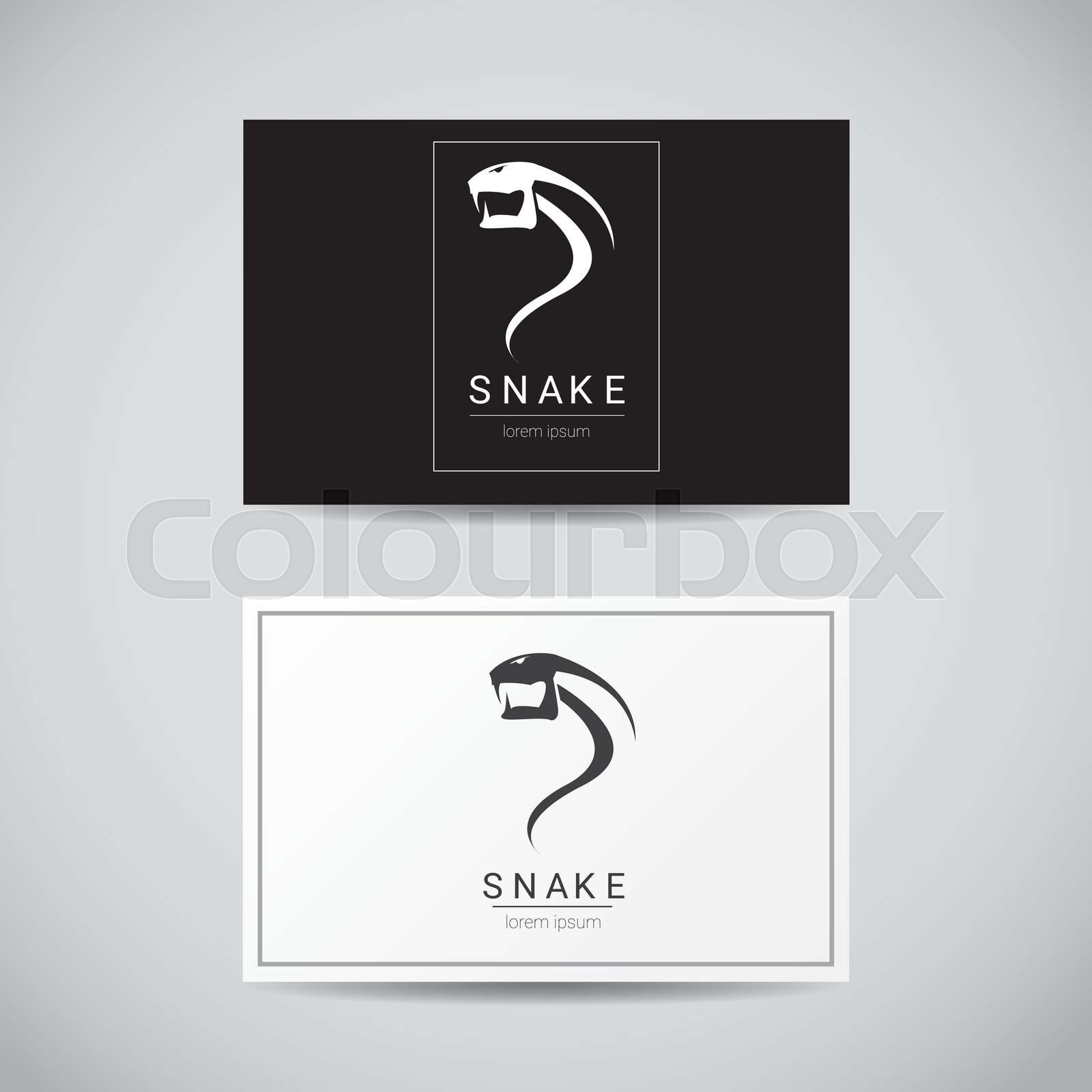 vector snake simple black logo design element. | Stock vector | Colourbox