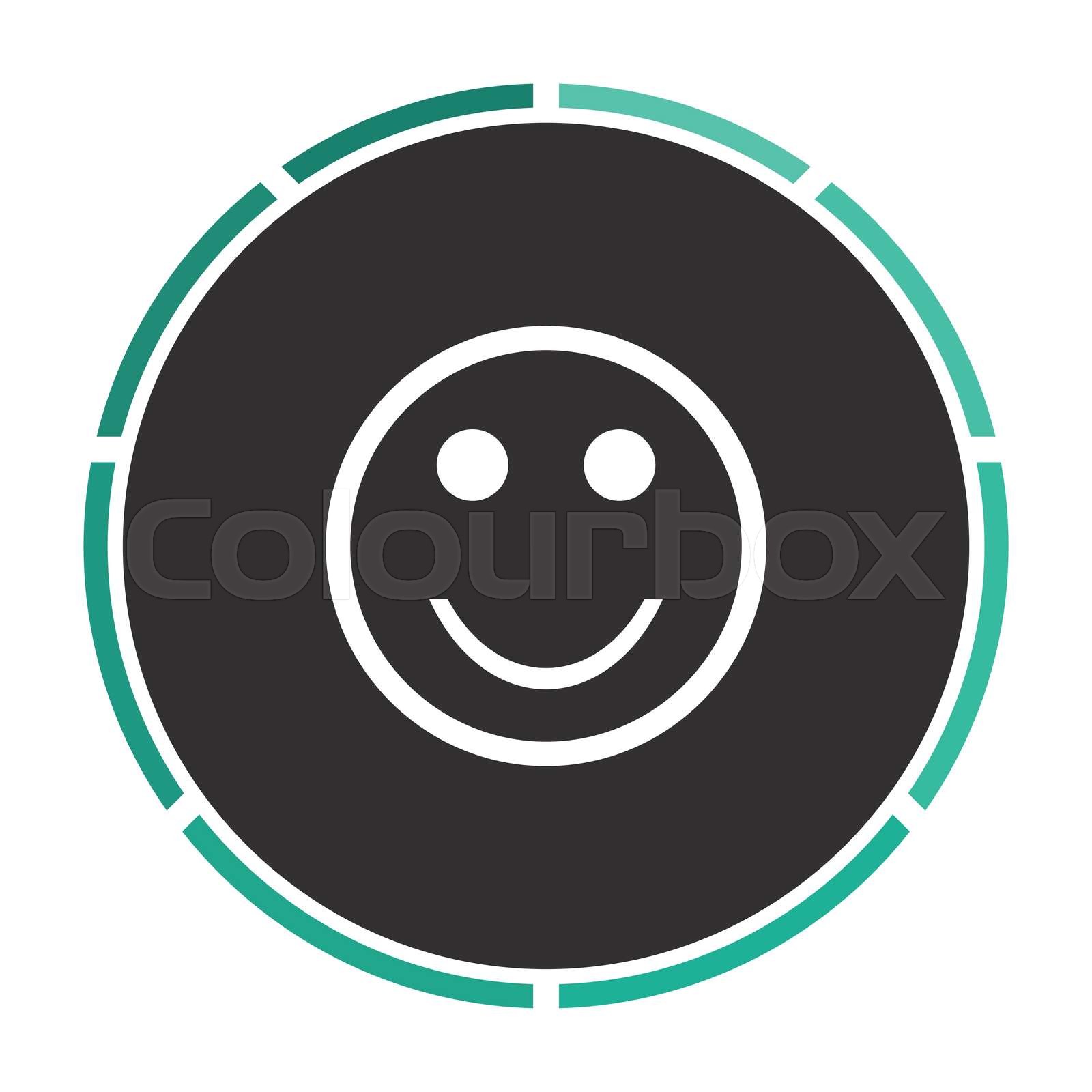 Happy face computer symbol | Stock vector | Colourbox