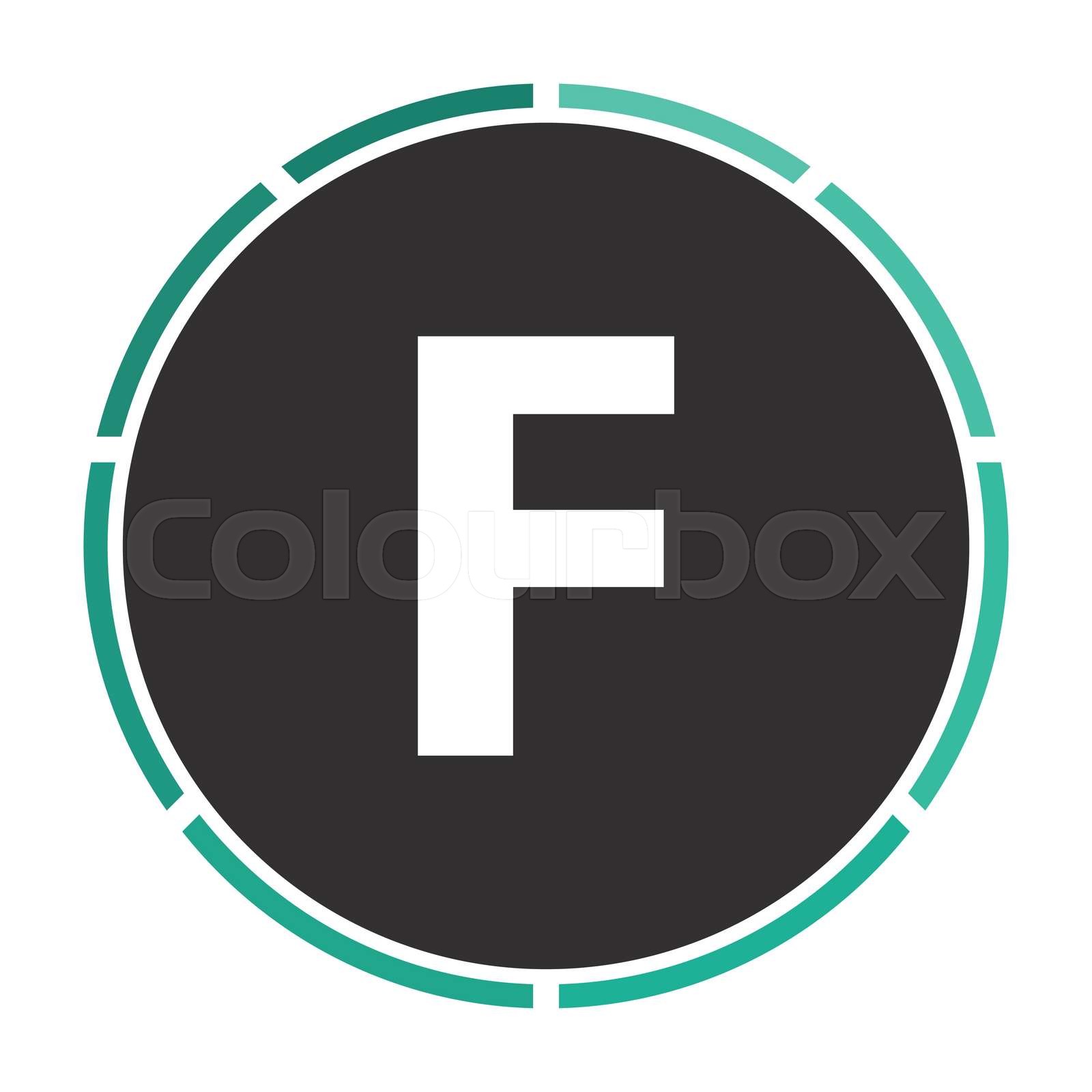 Letter F computer symbol | Stock vector | Colourbox