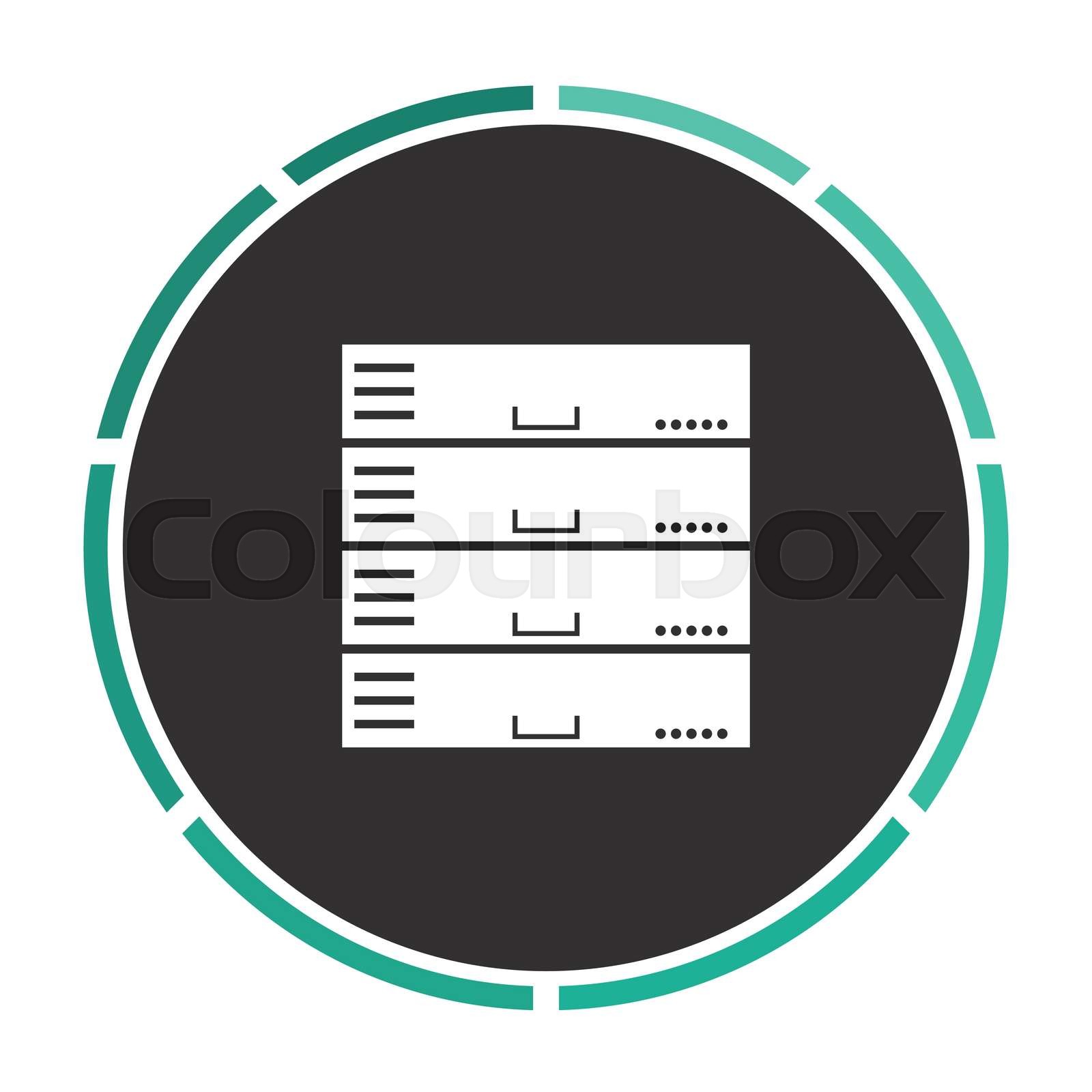 Server computer symbol | Stock vector | Colourbox