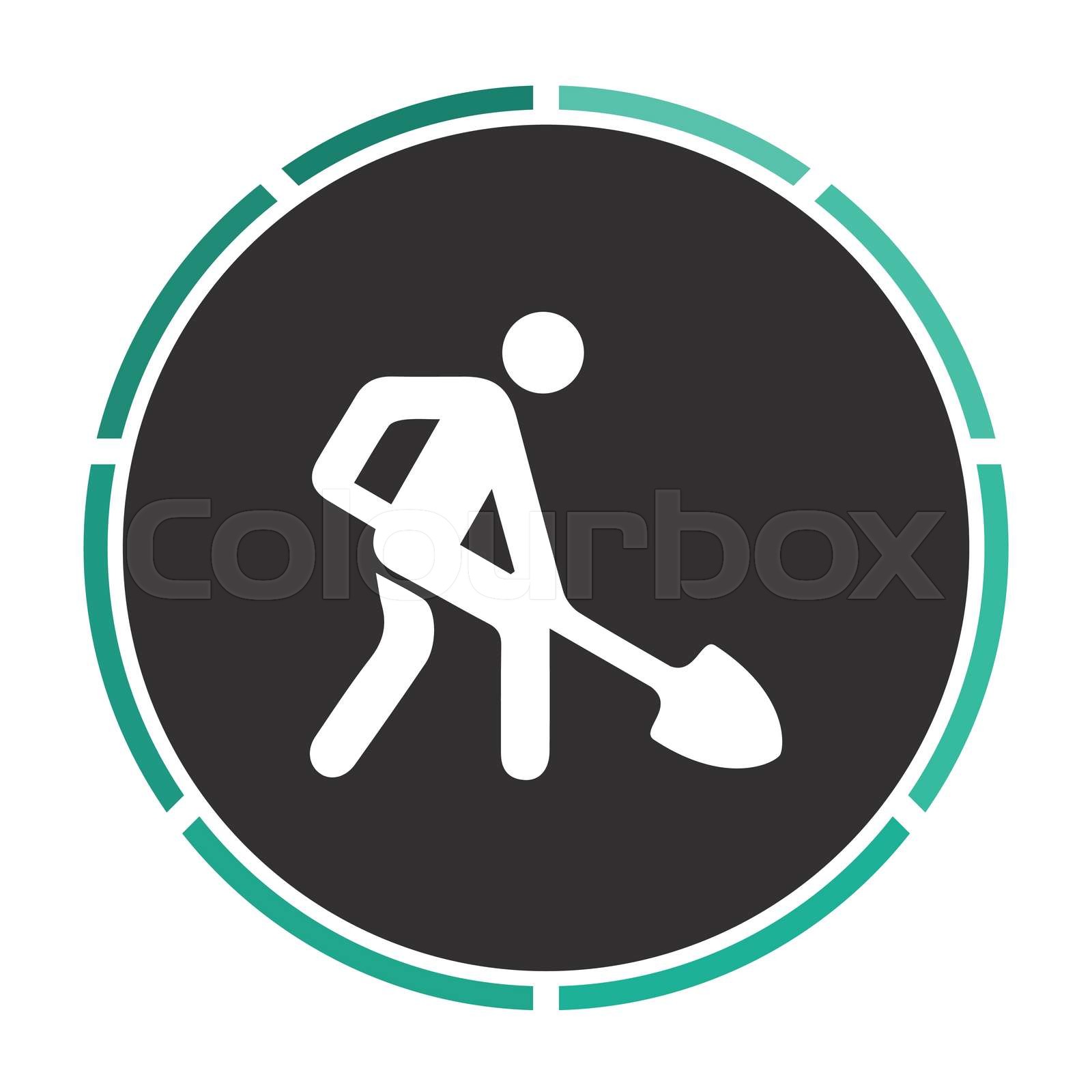 Digging man symbol | Stock vector | Colourbox