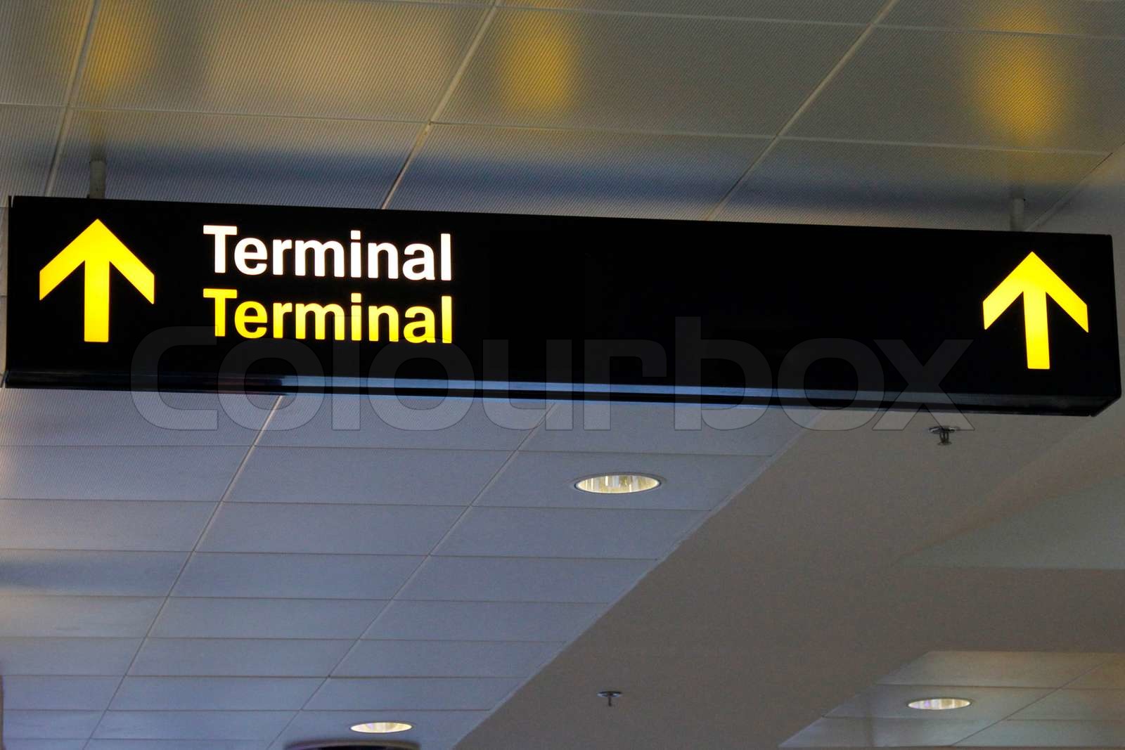 Terminal sign in airport | Stock image | Colourbox
