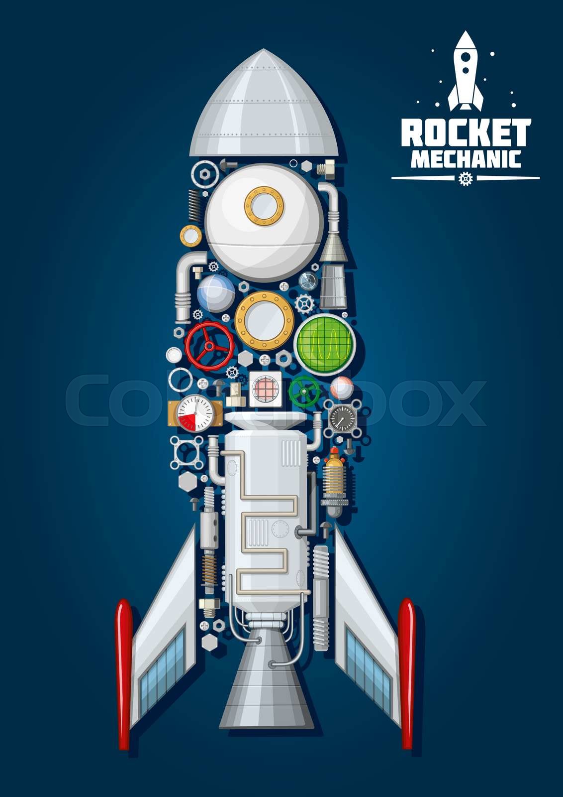 motor, rakete, modern | Stock-Vektor | Colourbox