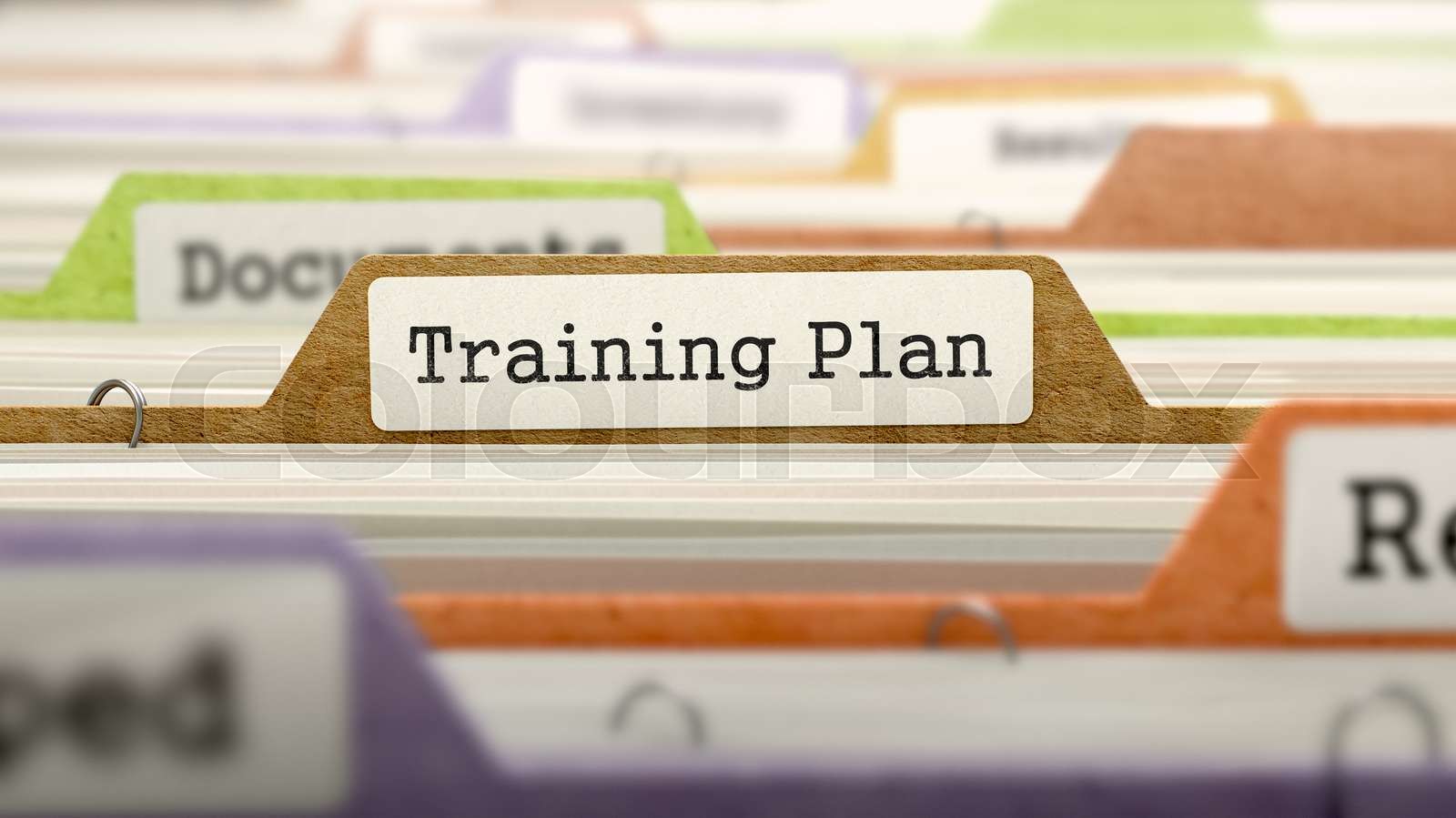 Training Plan Concept on Folder Register. | Stock image | Colourbox