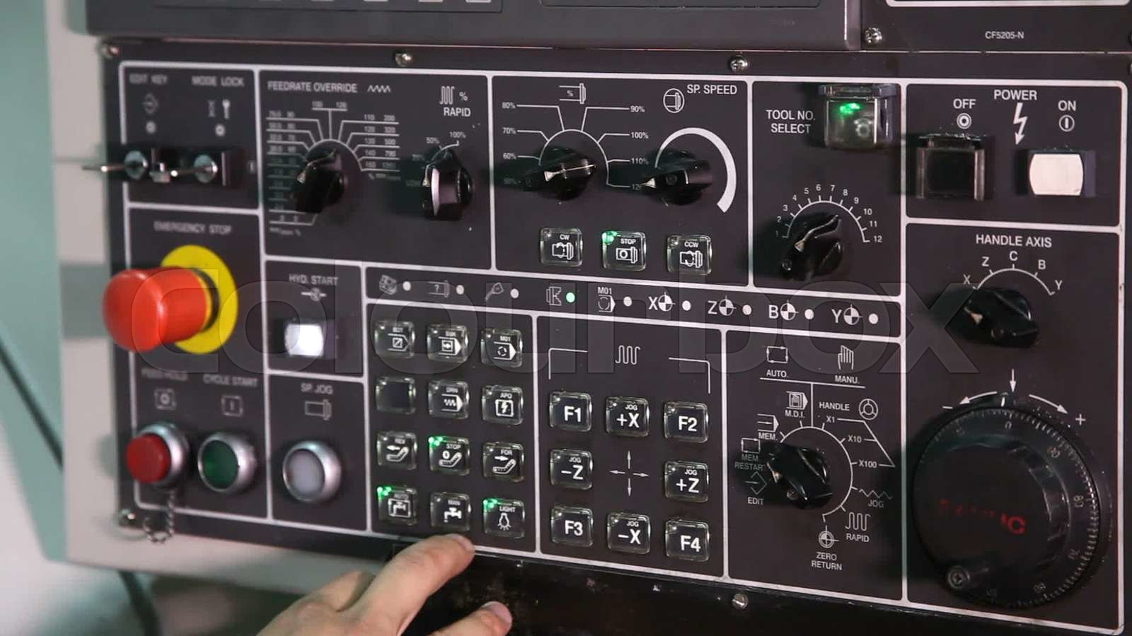 CNC machine. Remote Control. | Stock video | Colourbox