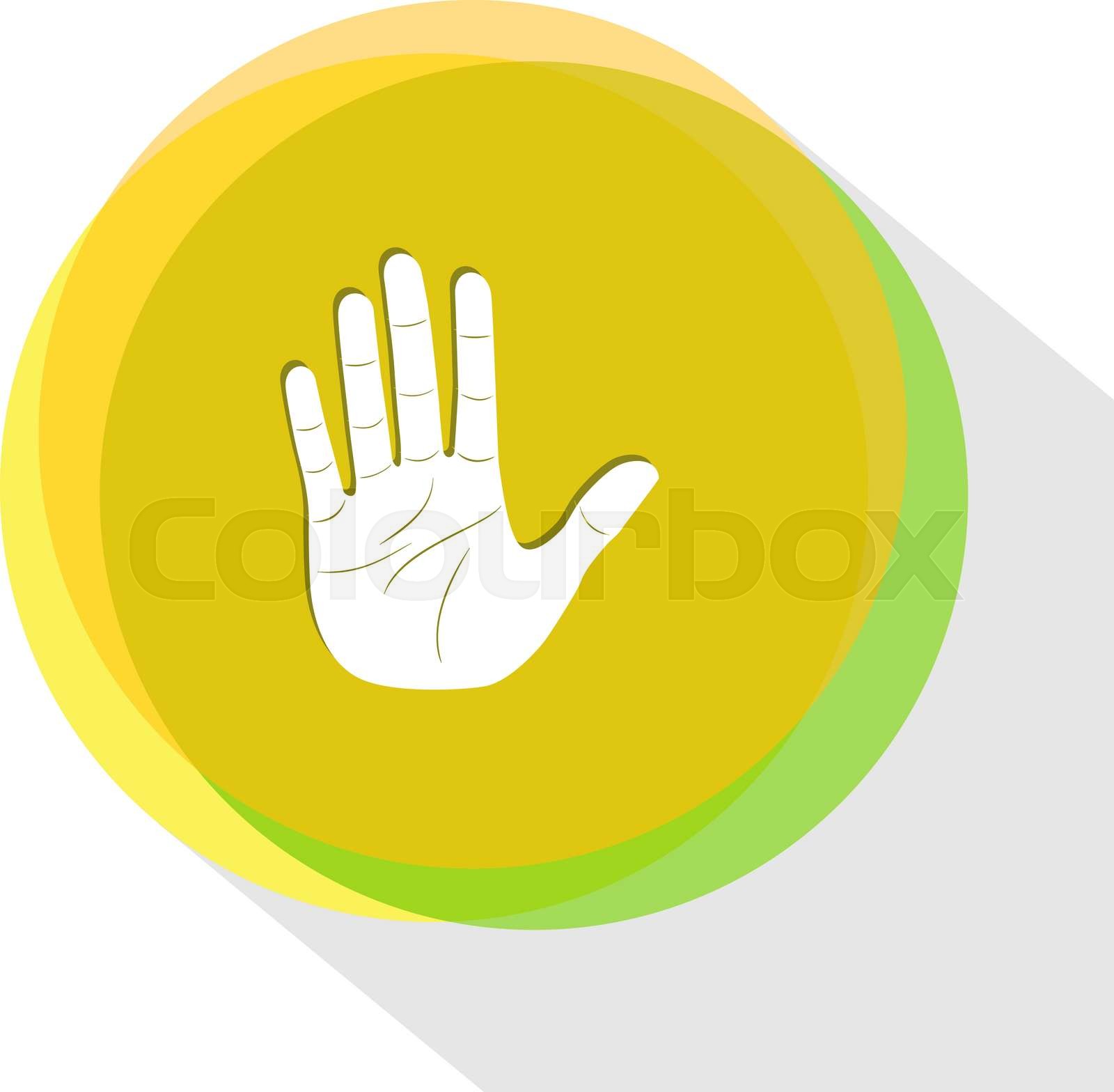 stop hand. | Stock vector | Colourbox