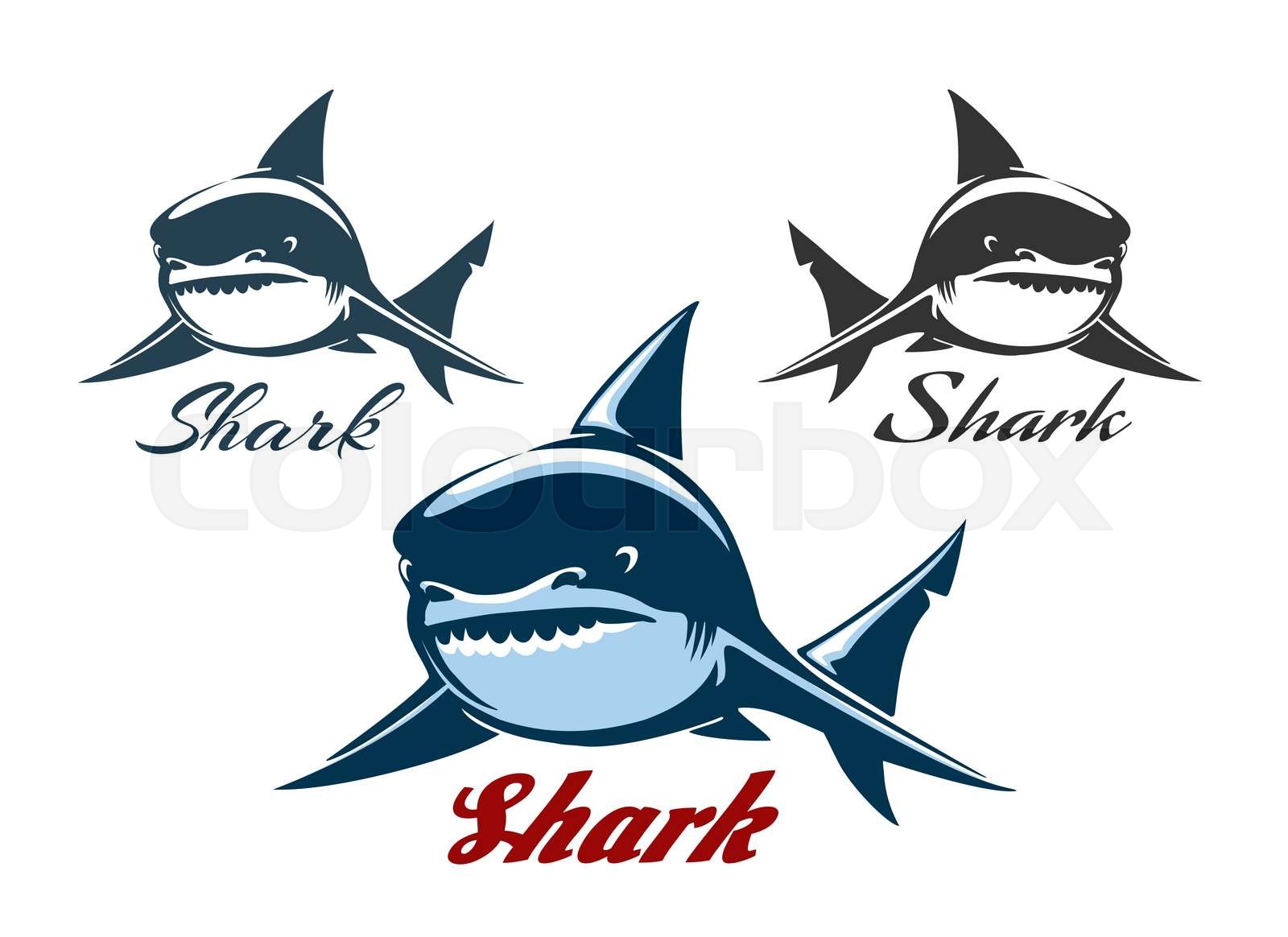 Shark Emblem Set | Stock vector | Colourbox