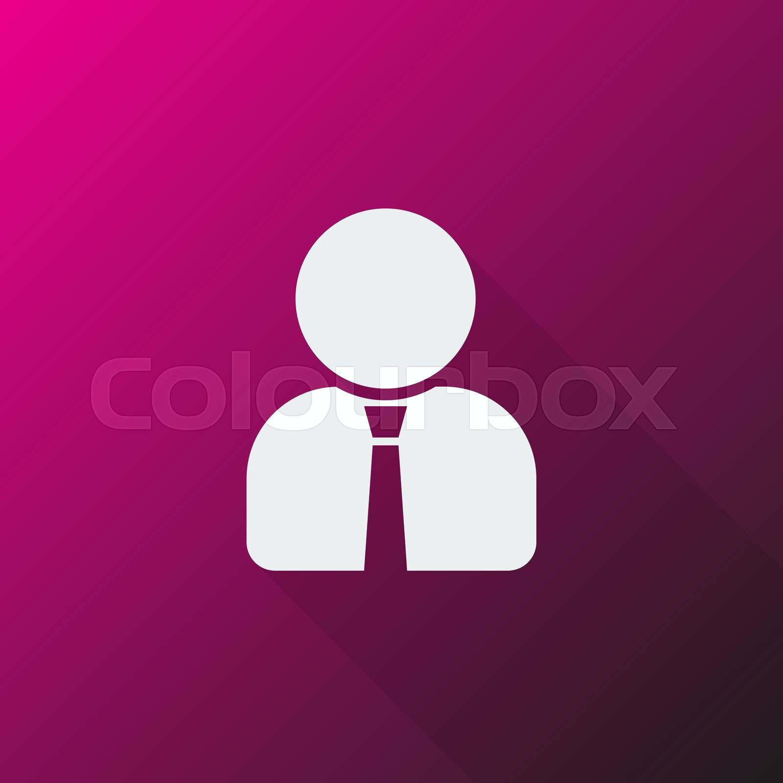White User Profile icon on pink background | Stock vector | Colourbox
