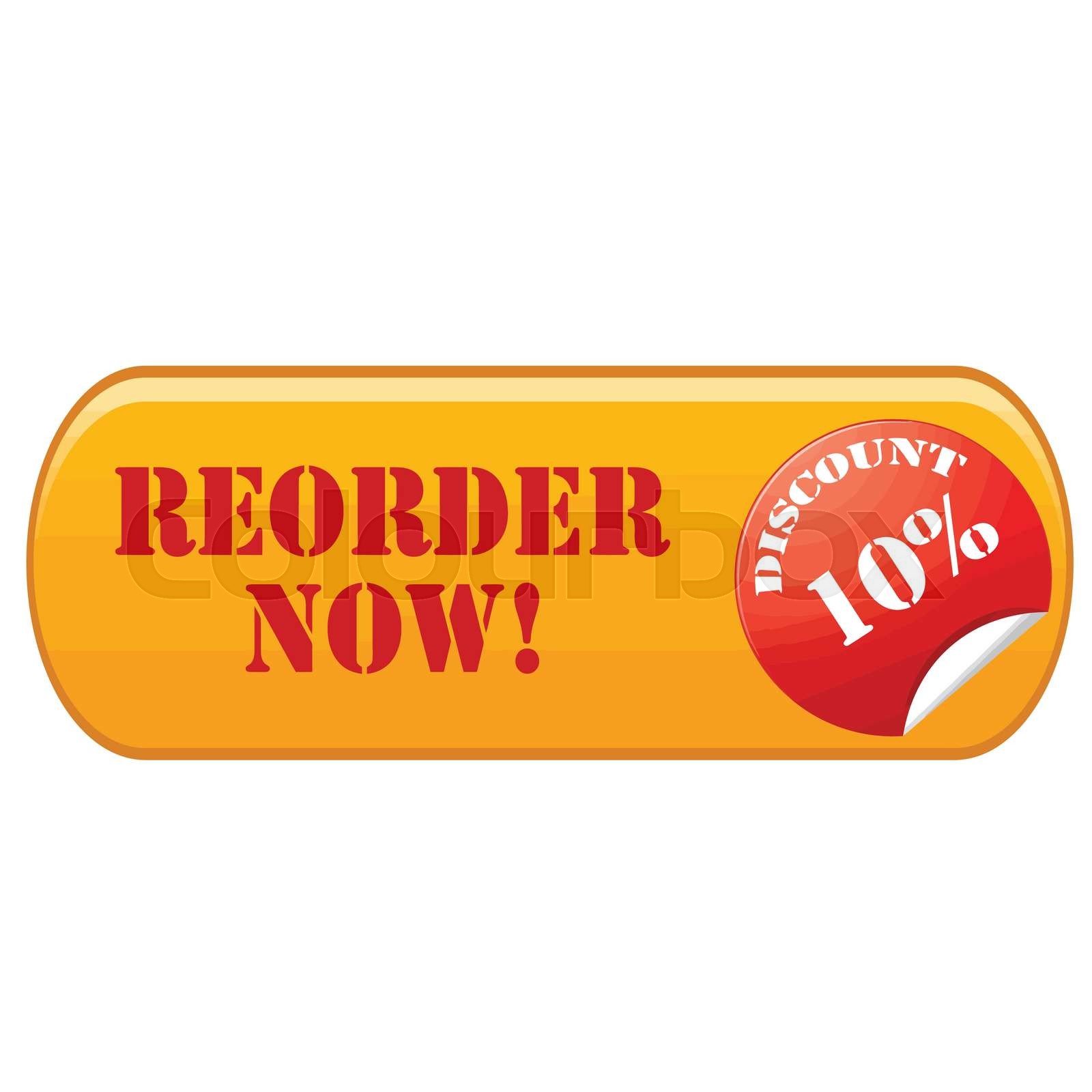 Reorder Now-label | Stock vector | Colourbox
