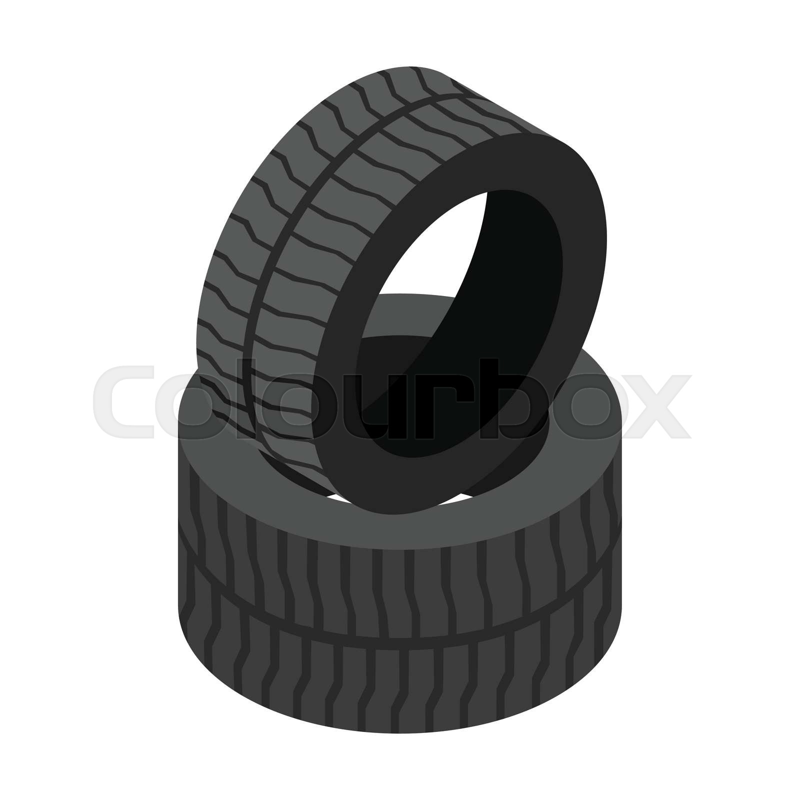 Wheels isometric 3d icon | Stock vector | Colourbox