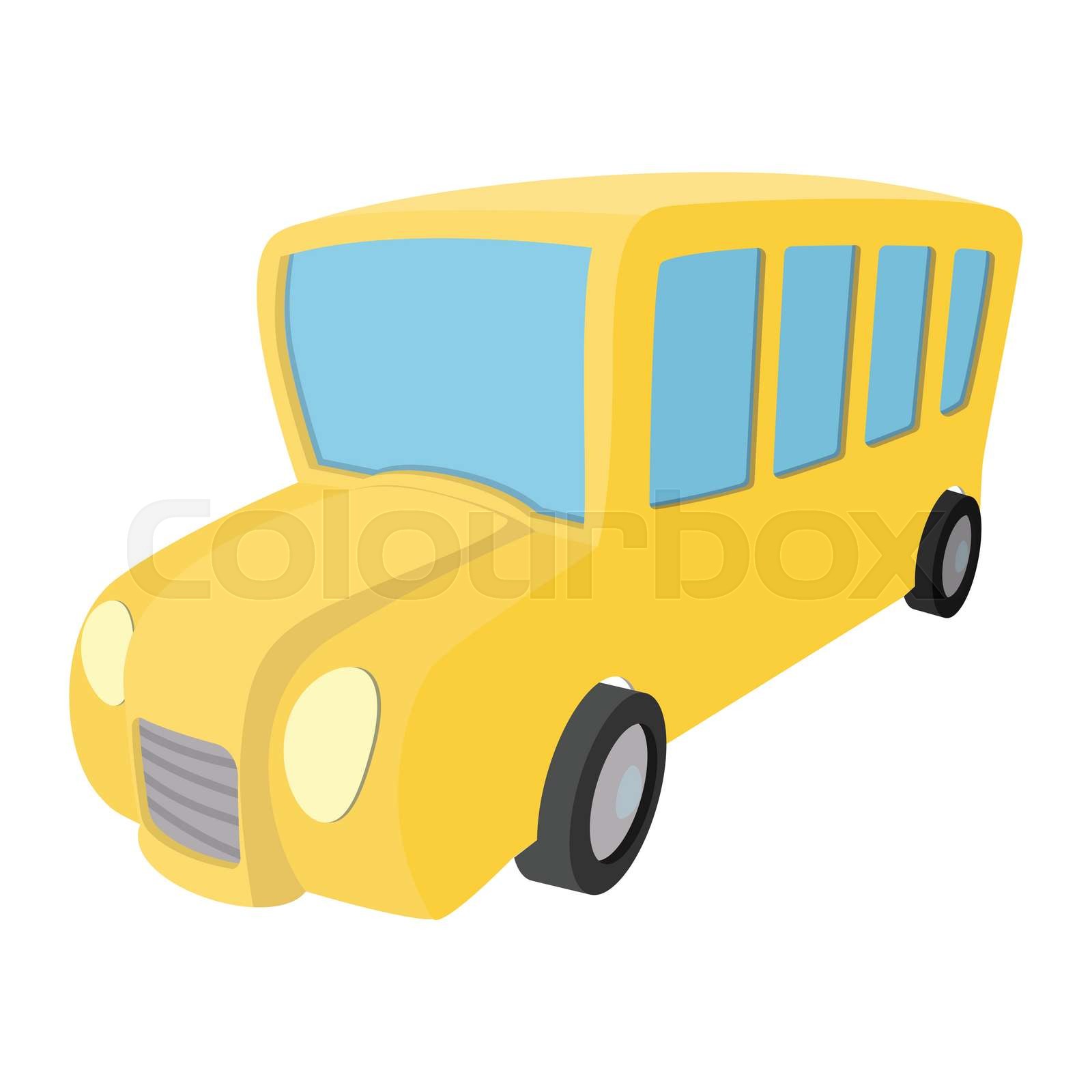 bus, tegneserie, ikon | Stock vektor | Colourbox