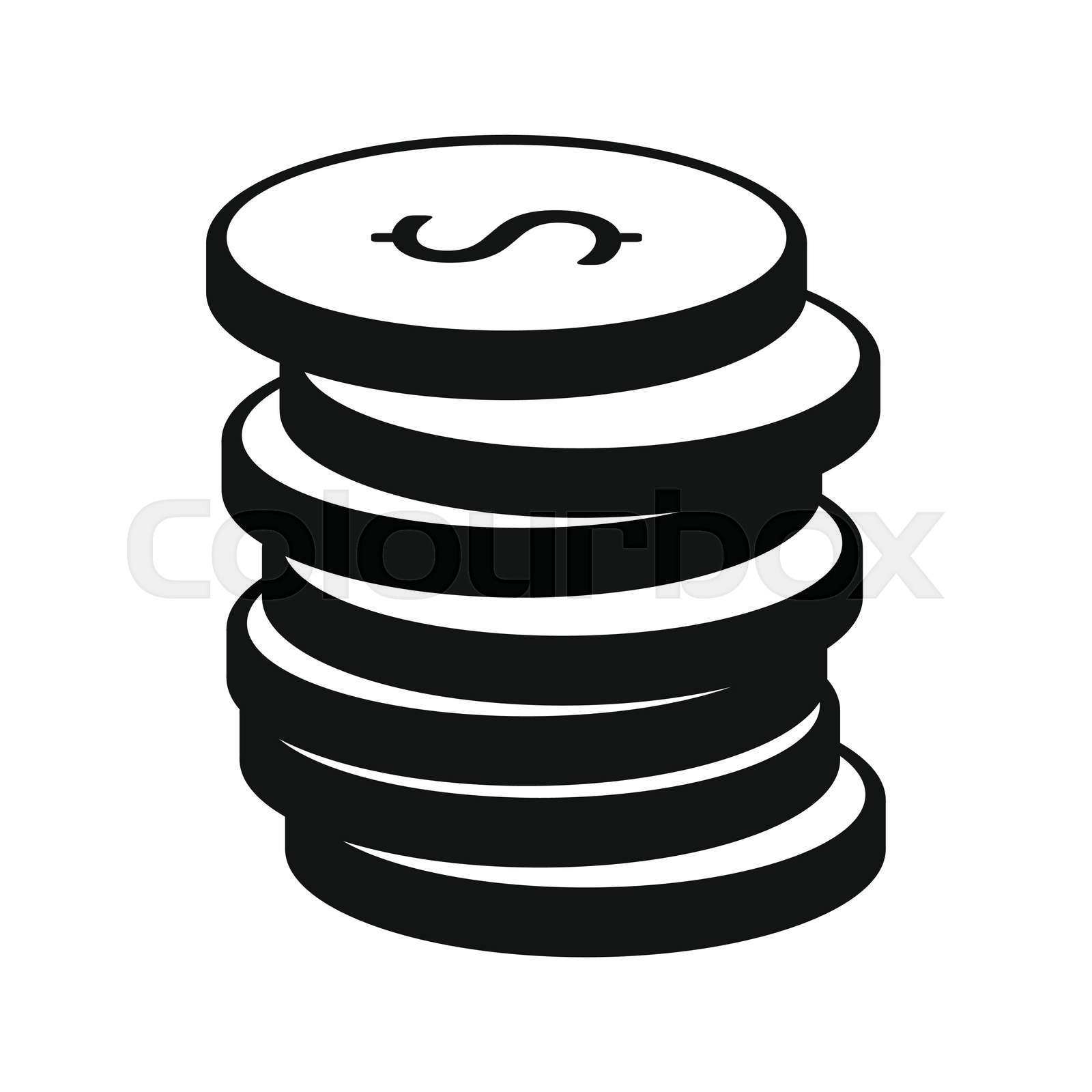 Coins Clip Art Black And White