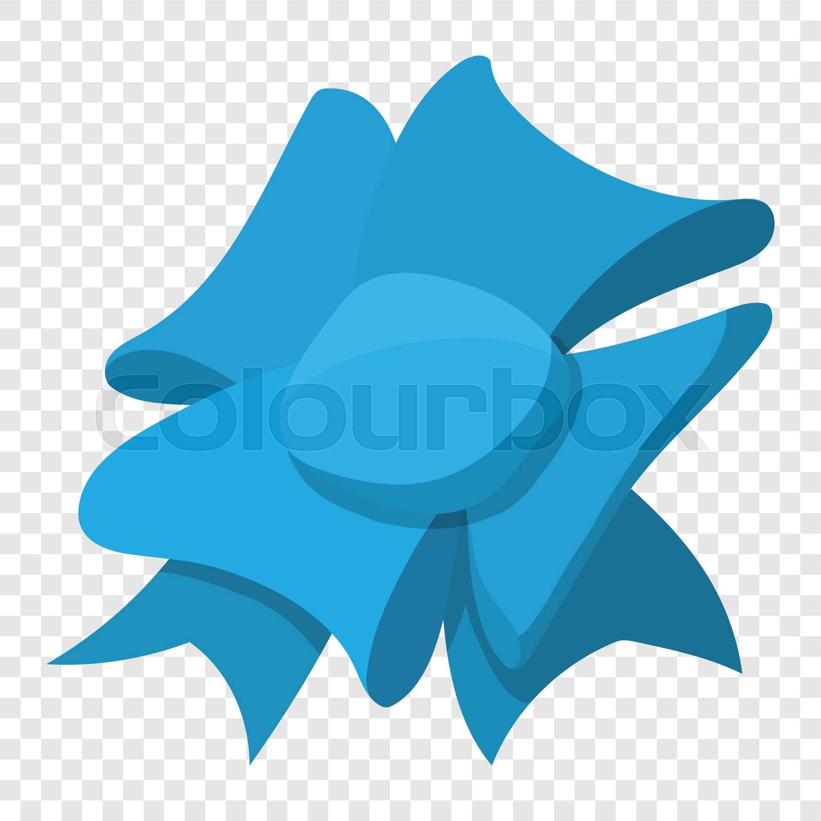 Cartoon bow blue sign | Stock vector | Colourbox
