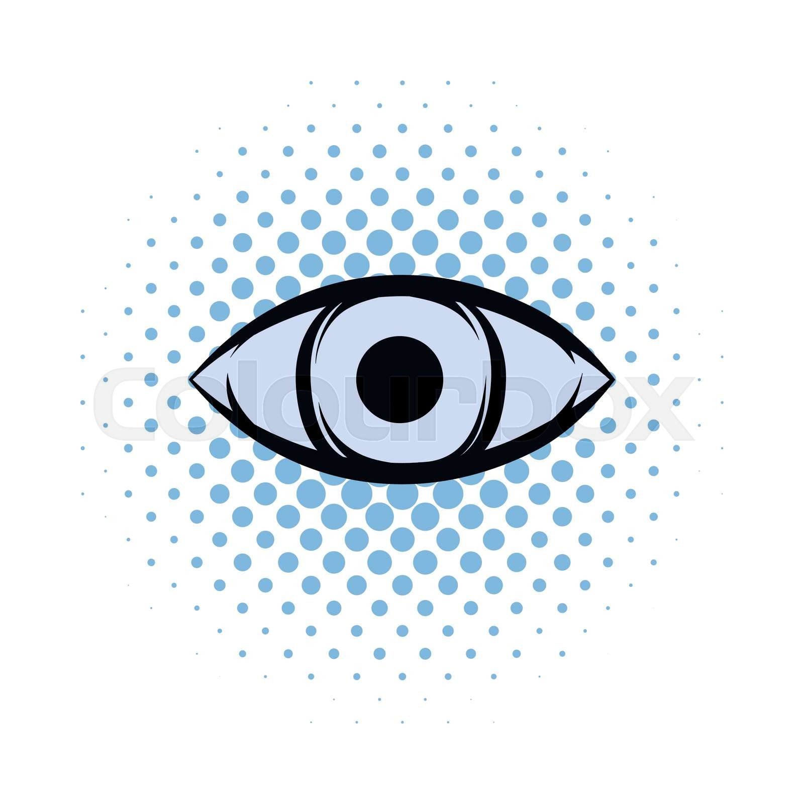 All-seeing eye comics icon | Stock vector | Colourbox