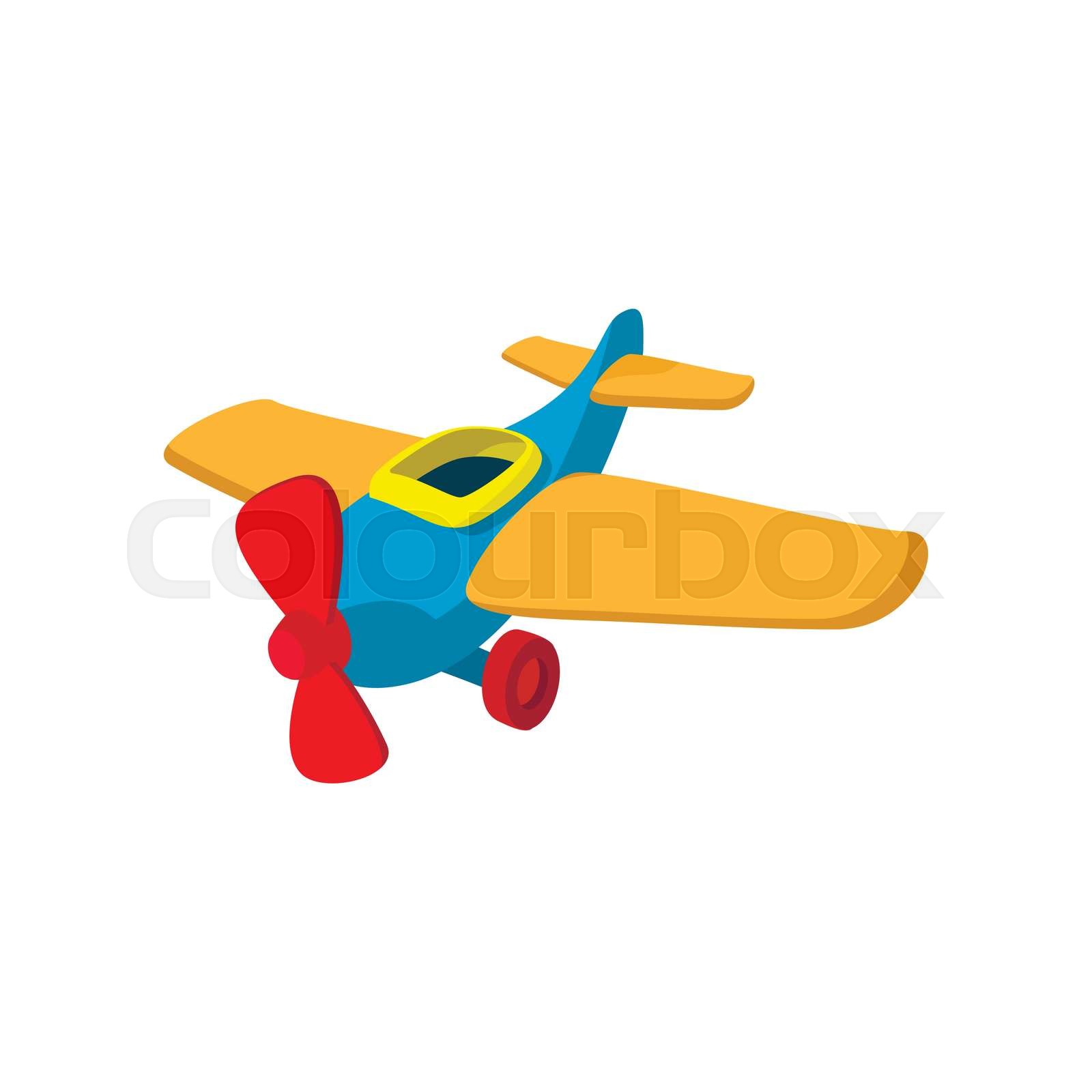 Toy plane cartoon icon | Stock vector | Colourbox