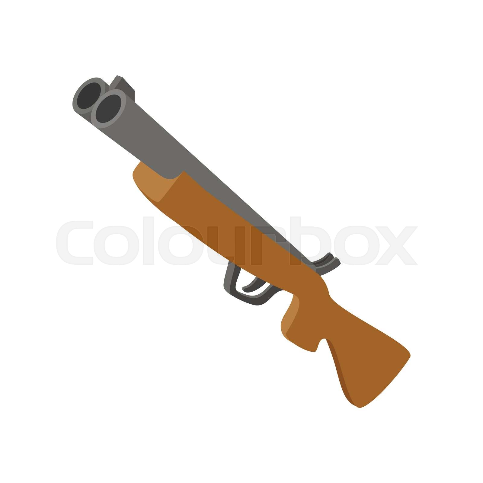 Hunting rifle cartoon icon | Stock vector | Colourbox