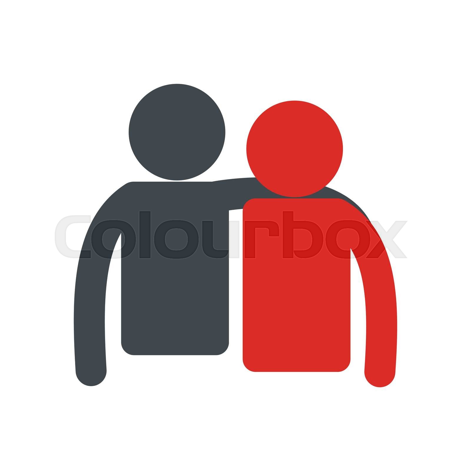 Friendship flat icon | Stock vector | Colourbox