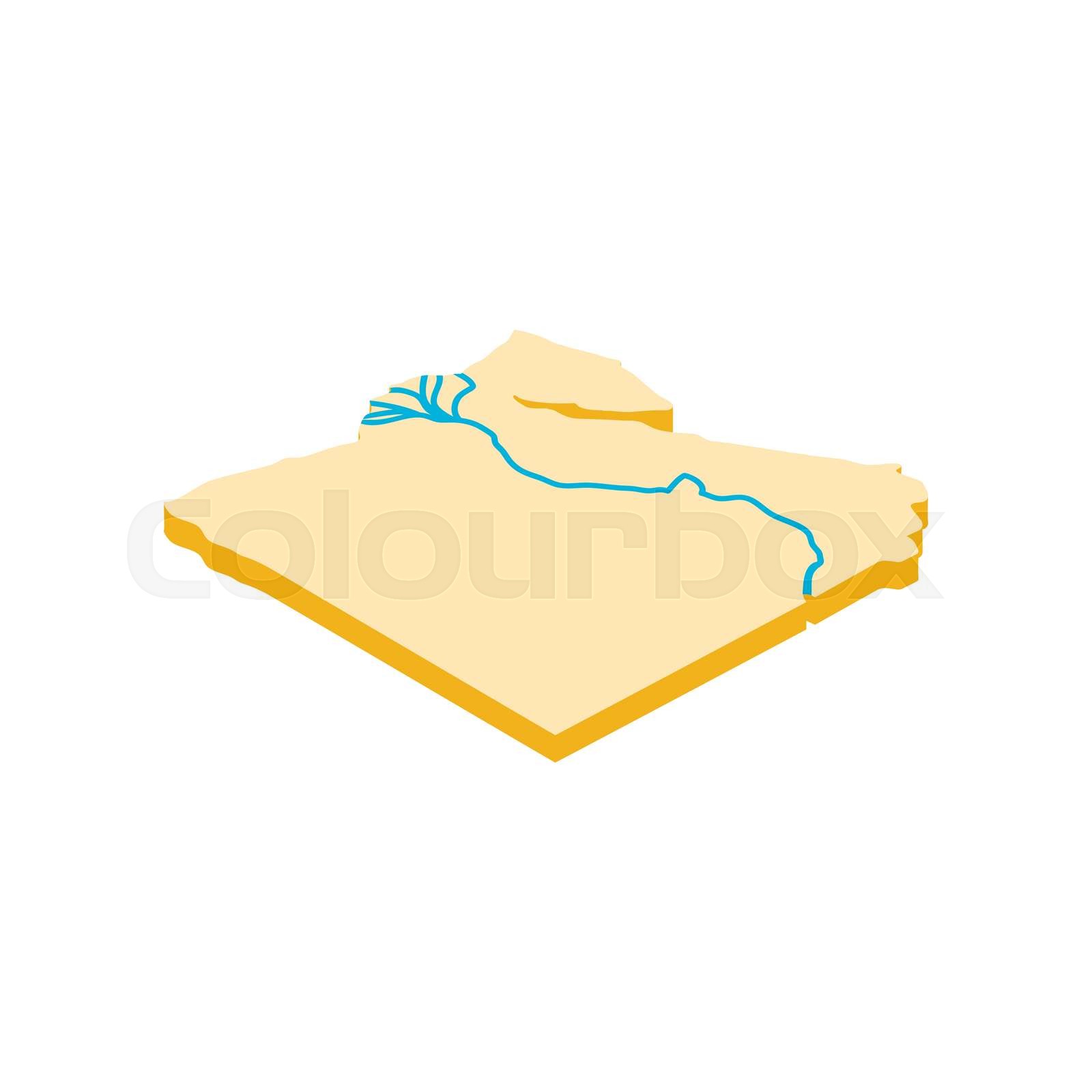 Nile river icon, isometric 3d style | Stock vector | Colourbox