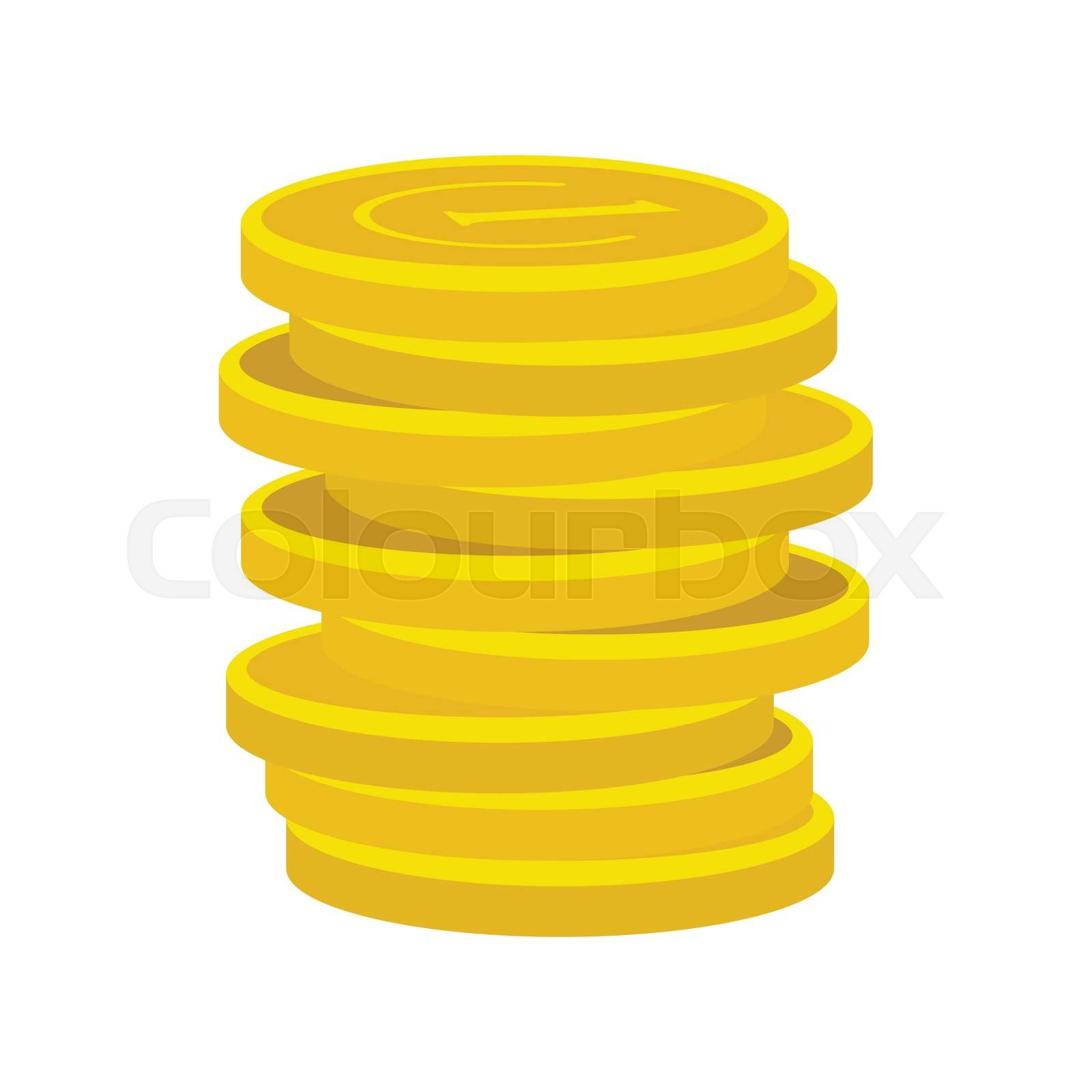 Lucky gold coin icon | Stock vector | Colourbox