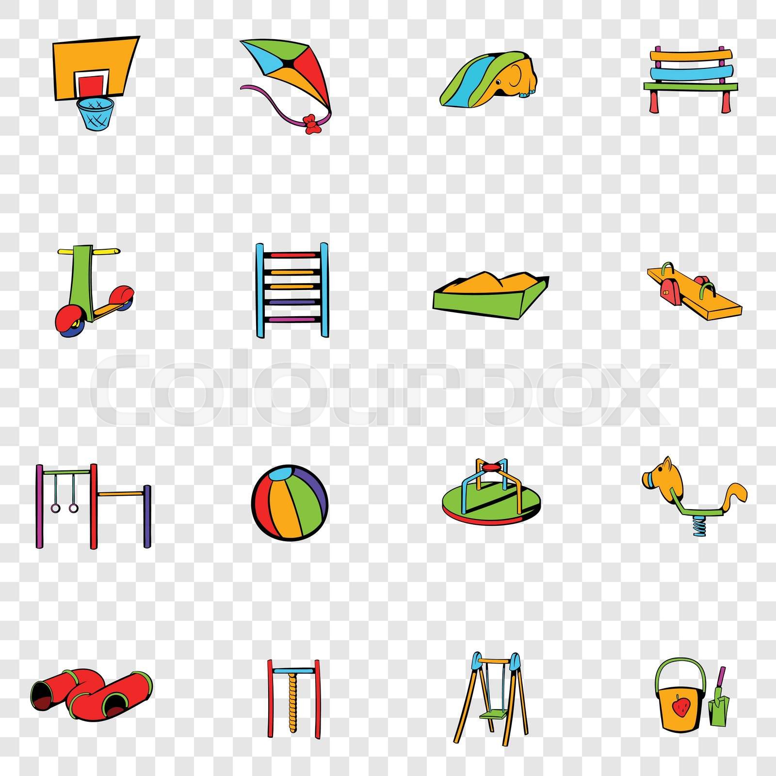 Park playground set icons | Stock vector | Colourbox