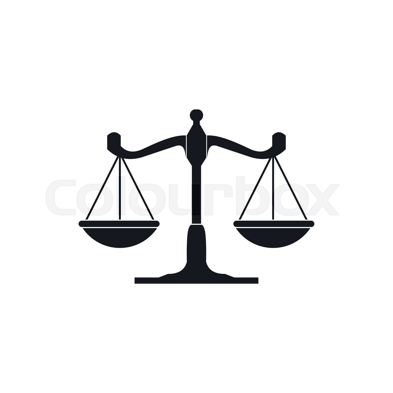 waage, justiz, einfach | Stock-Vektor | Colourbox