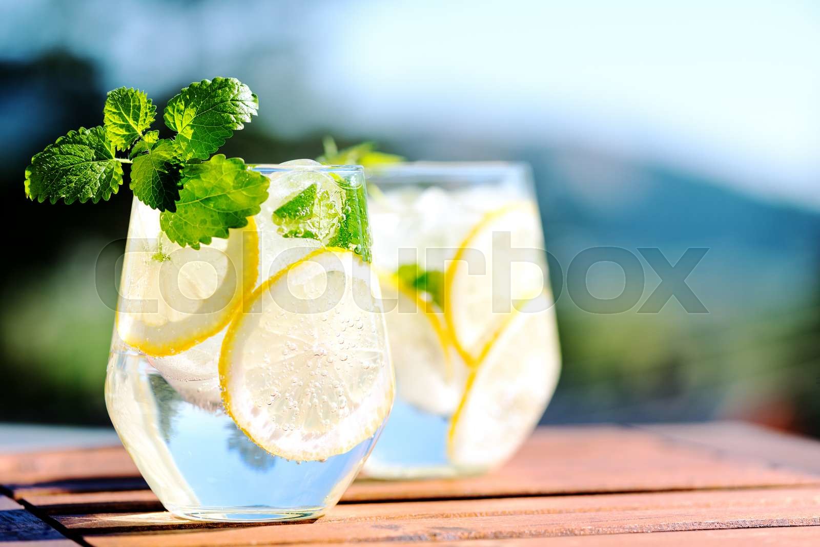 Lemonade in glass | Stock image | Colourbox