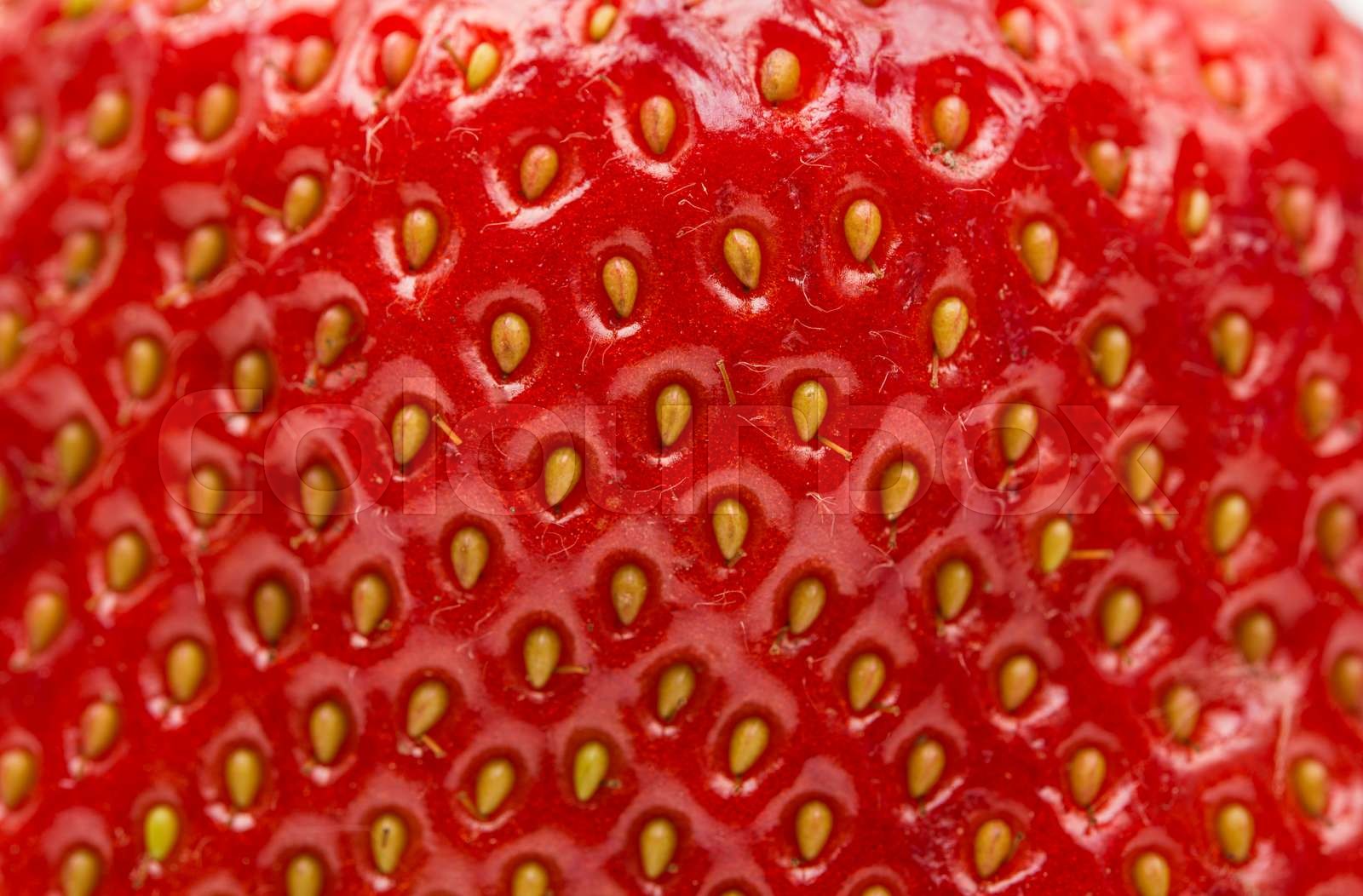 Macro photo of strawberry texture | Stock image | Colourbox